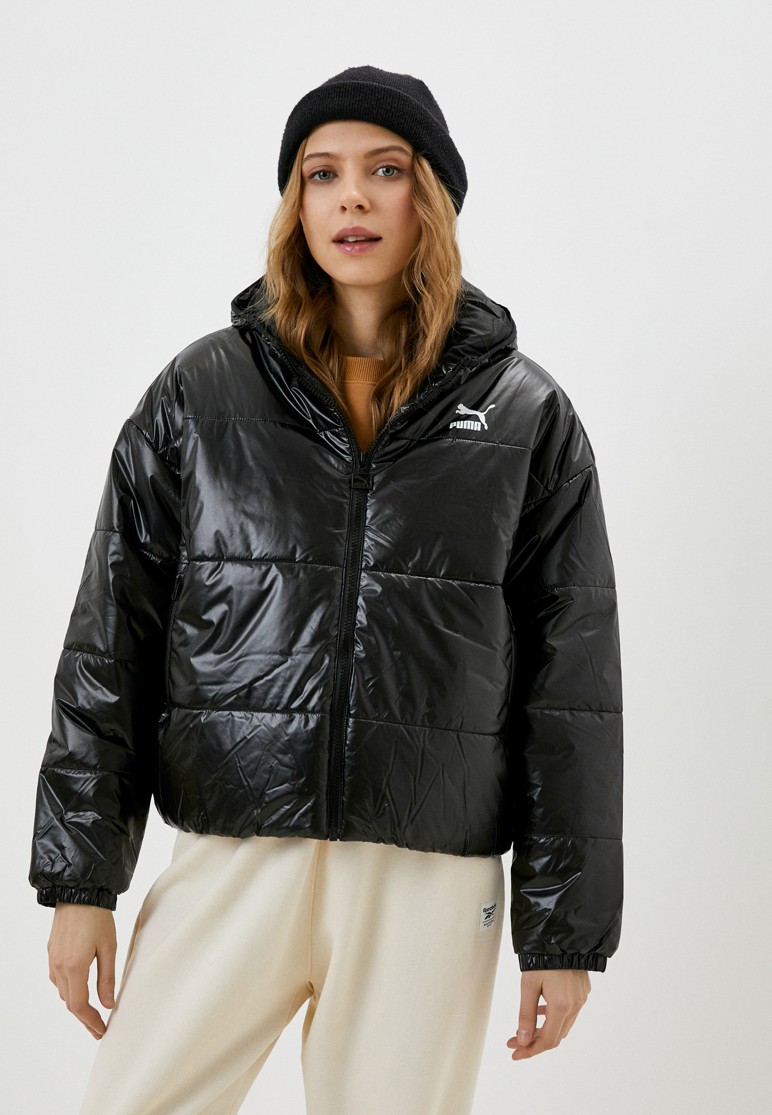 Куртка утепленная PUMA Classics Hooded Shiny Padded Jacket, цвет ...