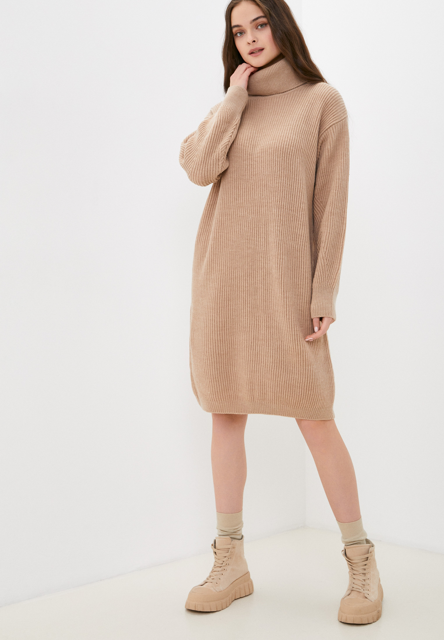 Платье United Colors of Benetton, цвет: бежевый, RTLACE468201 — купить ...