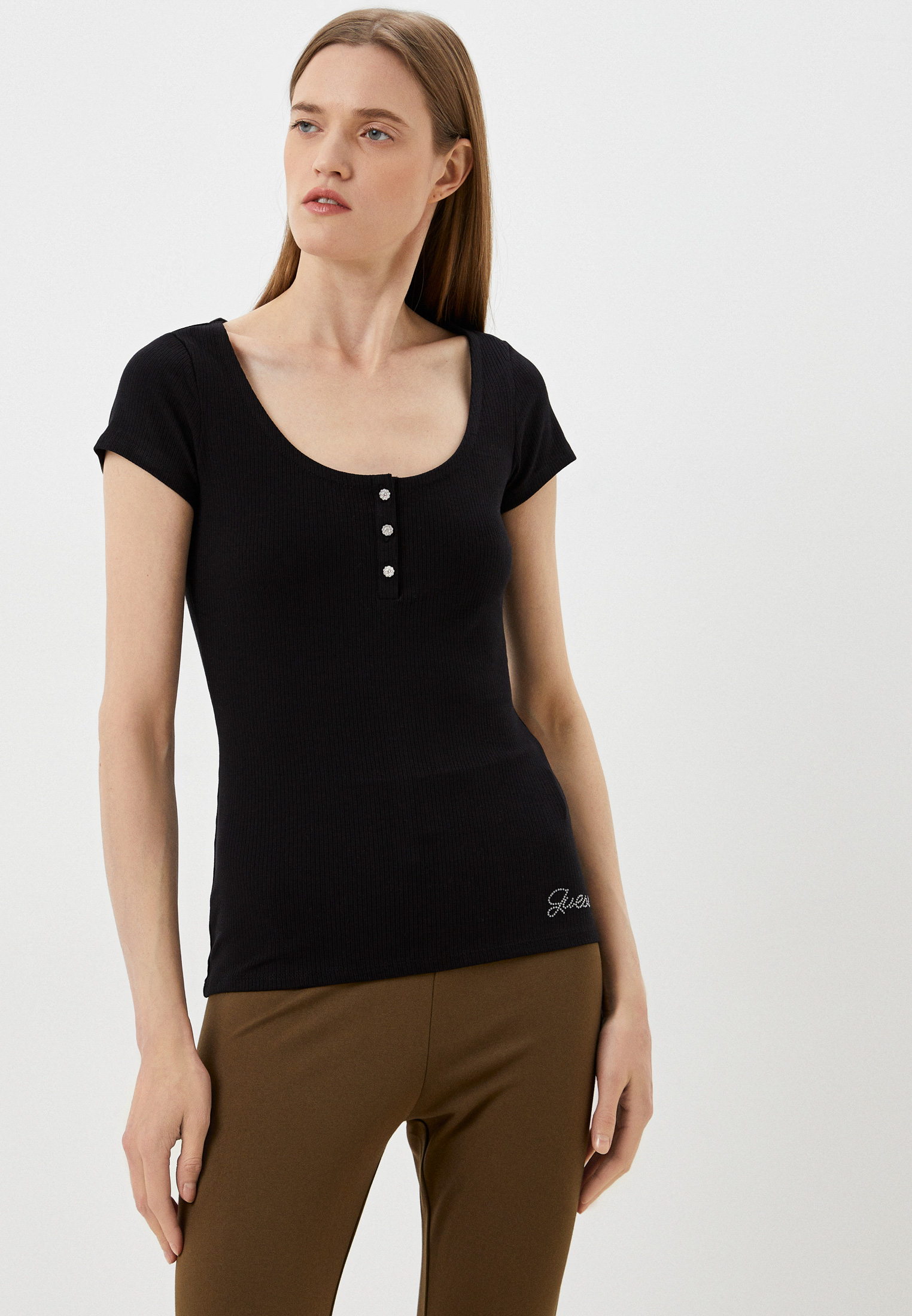 Футболка Guess, цвет: черный, RTLACE759201 — купить в интернет-магазине ...