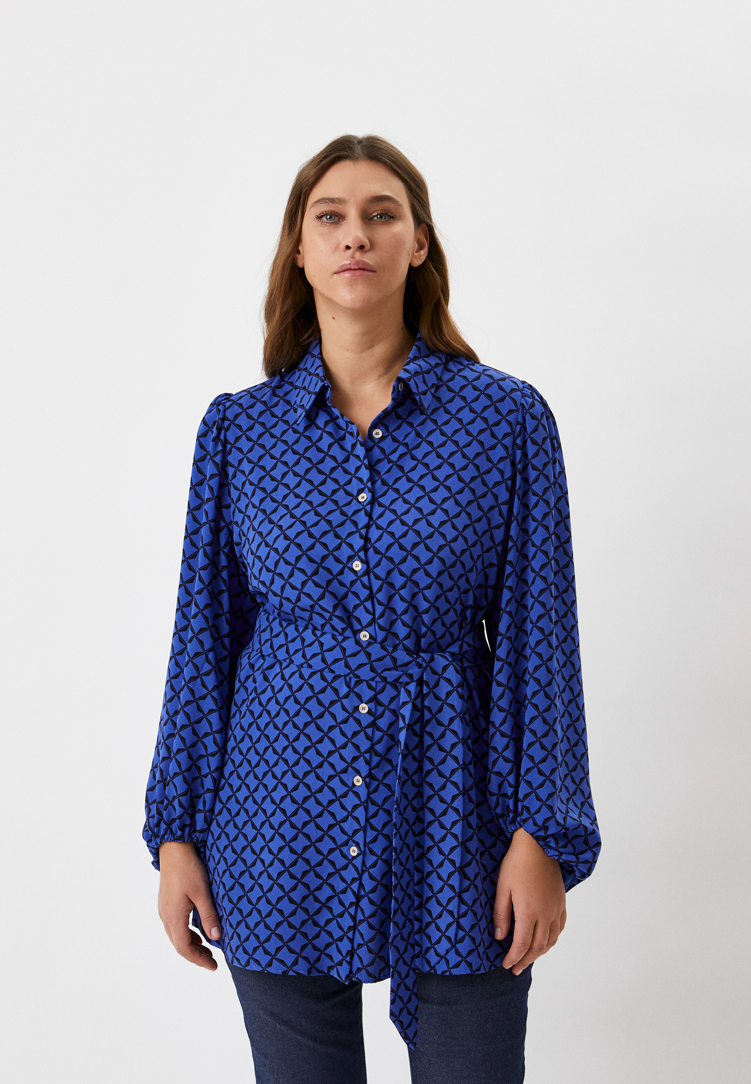 Блуза Persona by Marina Rinaldi FIAMMA, цвет: синий, RTLACF217901 ...