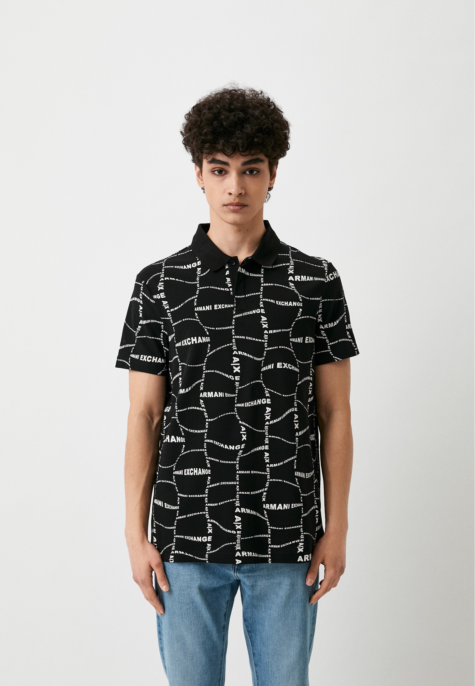 Поло Armani Exchange, цвет: черный, RTLACF279401 — купить в интернет ...