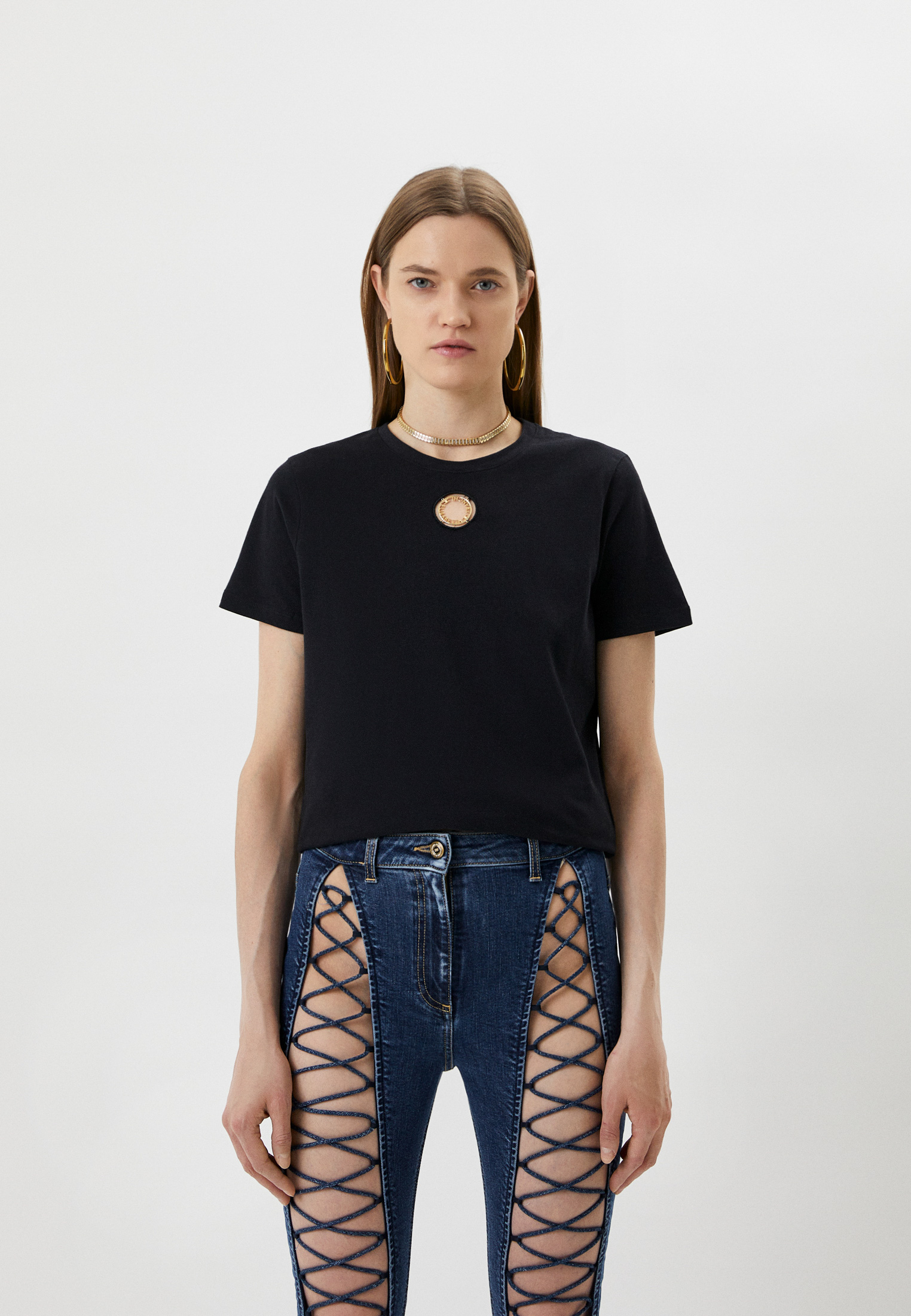 Футболка Elisabetta Franchi, цвет: черный, RTLACF386801 — купить в ...