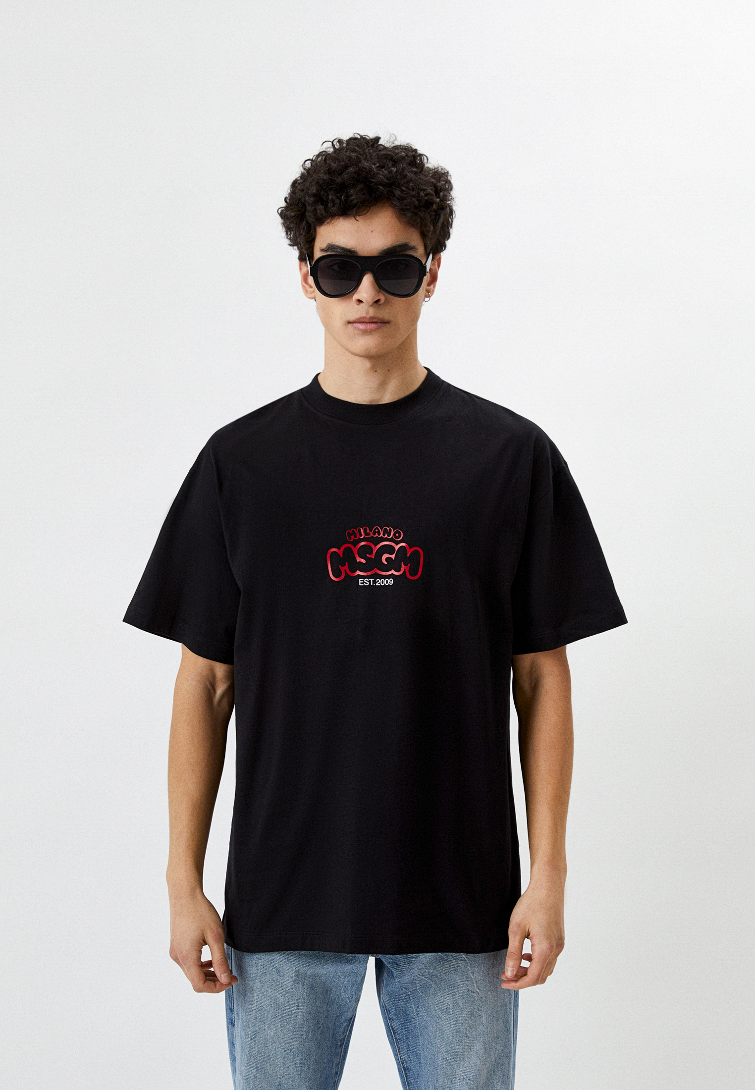 Футболка MSGM, цвет: черный, RTLACF417501 — купить в интернет-магазине ...