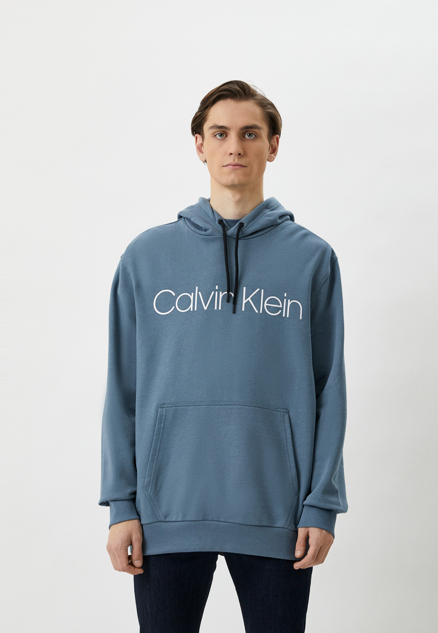 Худи Calvin Klein BIG&TALL, цвет: голубой, RTLACF624701 — купить в ...
