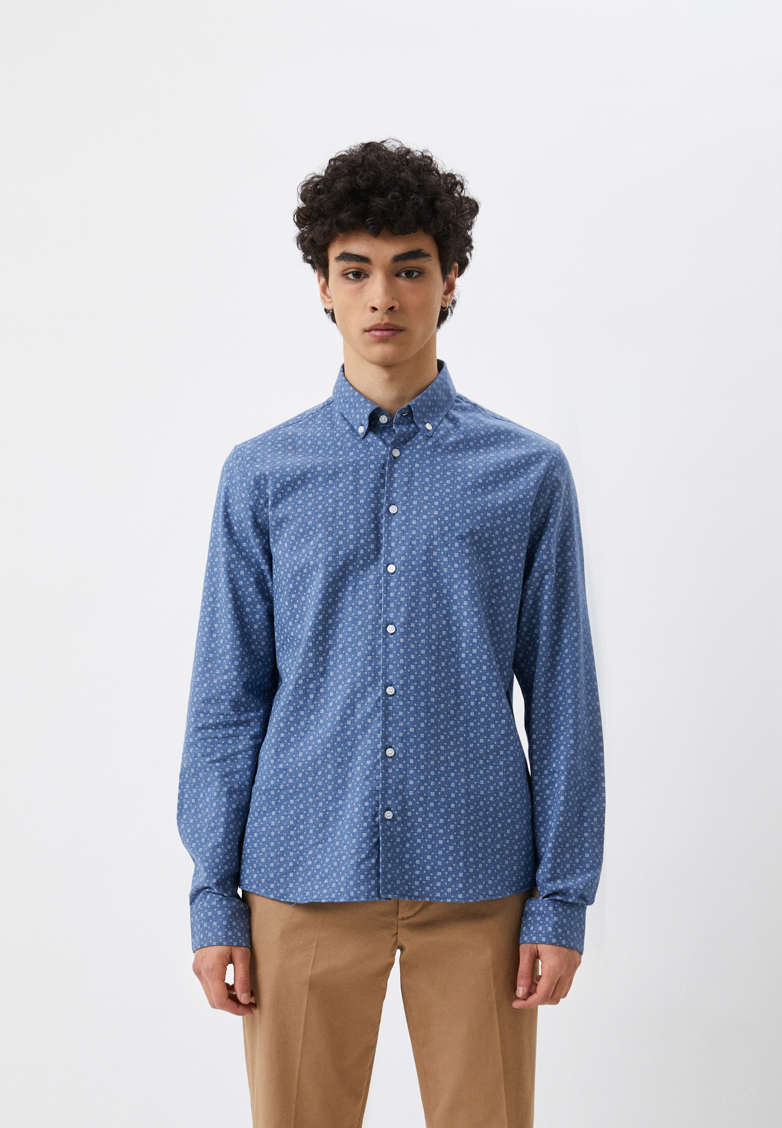 Рубашка Calvin Klein, цвет: голубой, RTLACF624801 — купить в интернет ...