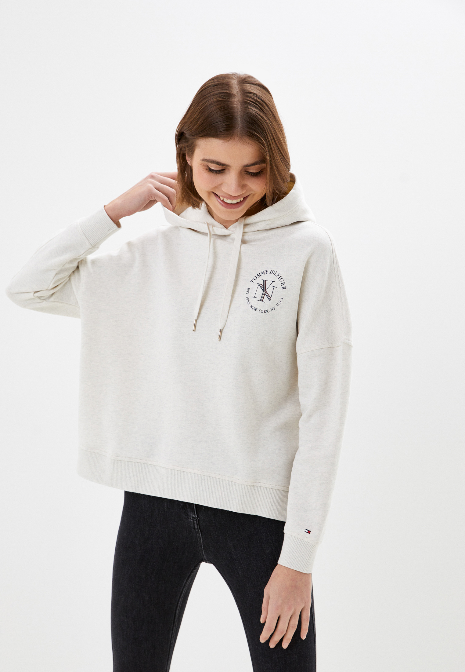 Худи Tommy Hilfiger, цвет: бежевый, RTLACF699901 — купить в интернет ...