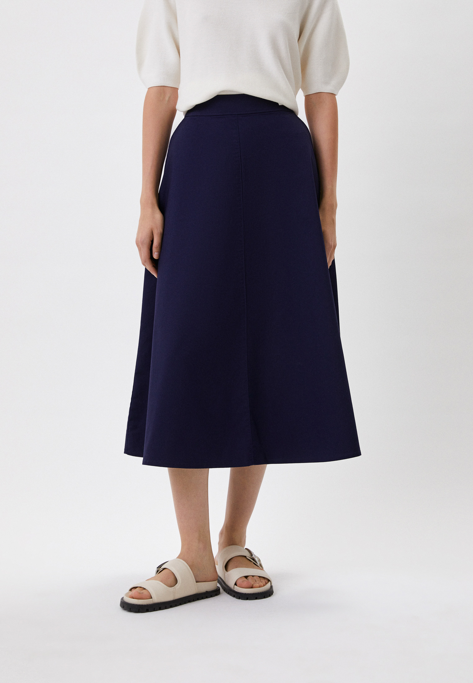 Юбка UNIQLO из хлопка, цвет: синий, RTLACF973601 — купить в интернет ...