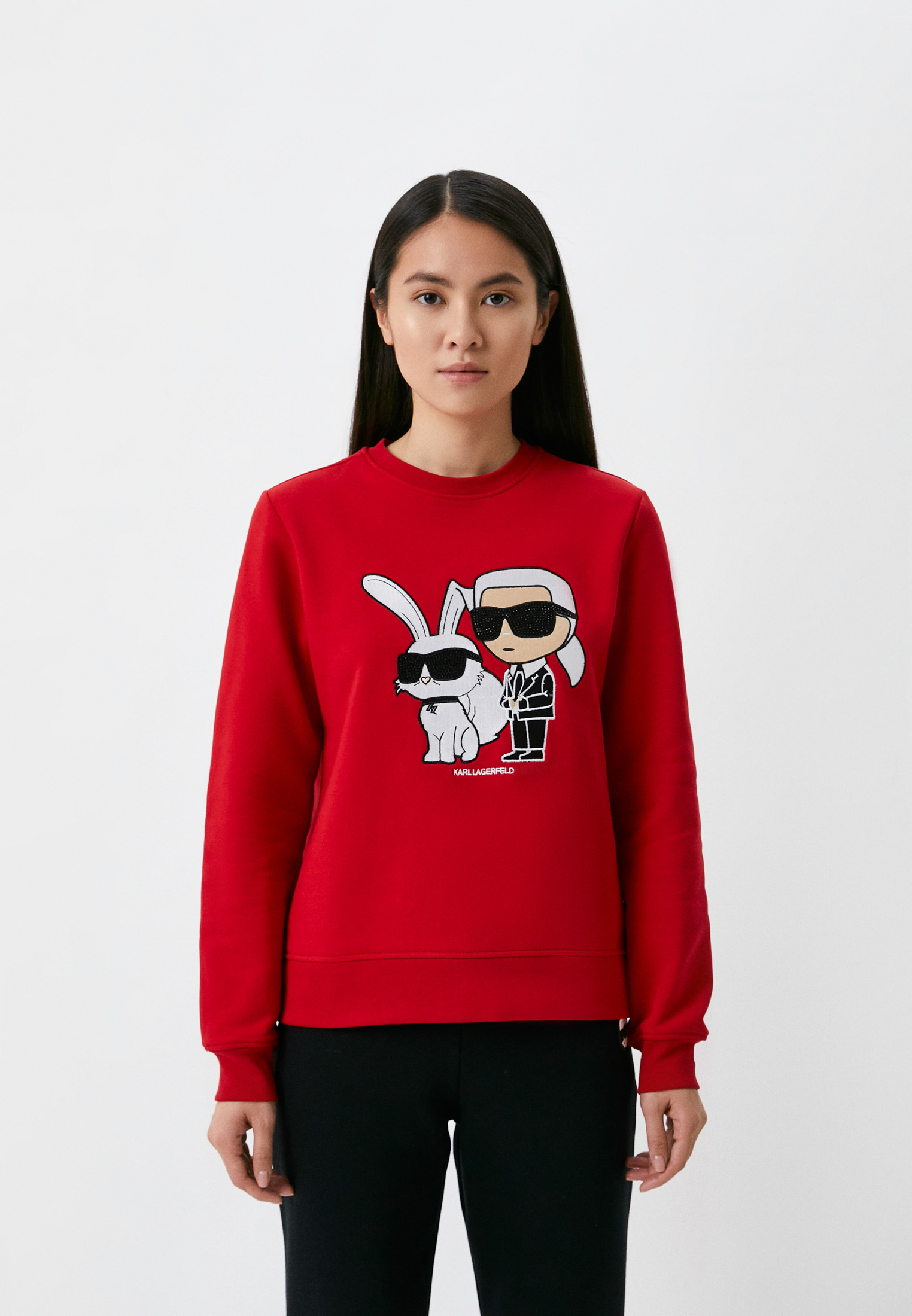 Свитшот Karl Lagerfeld, цвет: красный, RTLACG221001 — купить в интернет ...