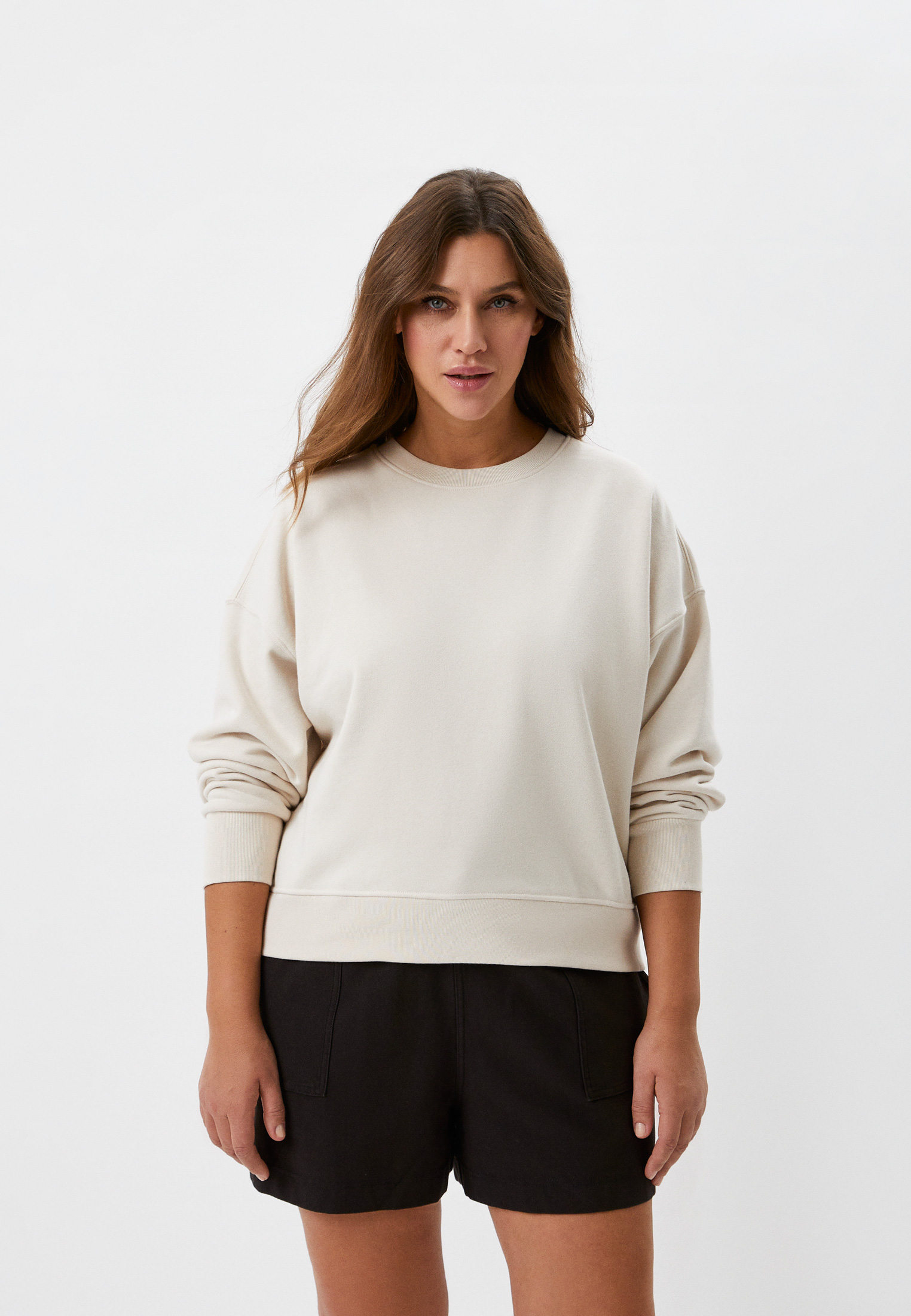 Свитшот UNIQLO, цвет: бежевый, RTLACG807101 — купить в интернет ...