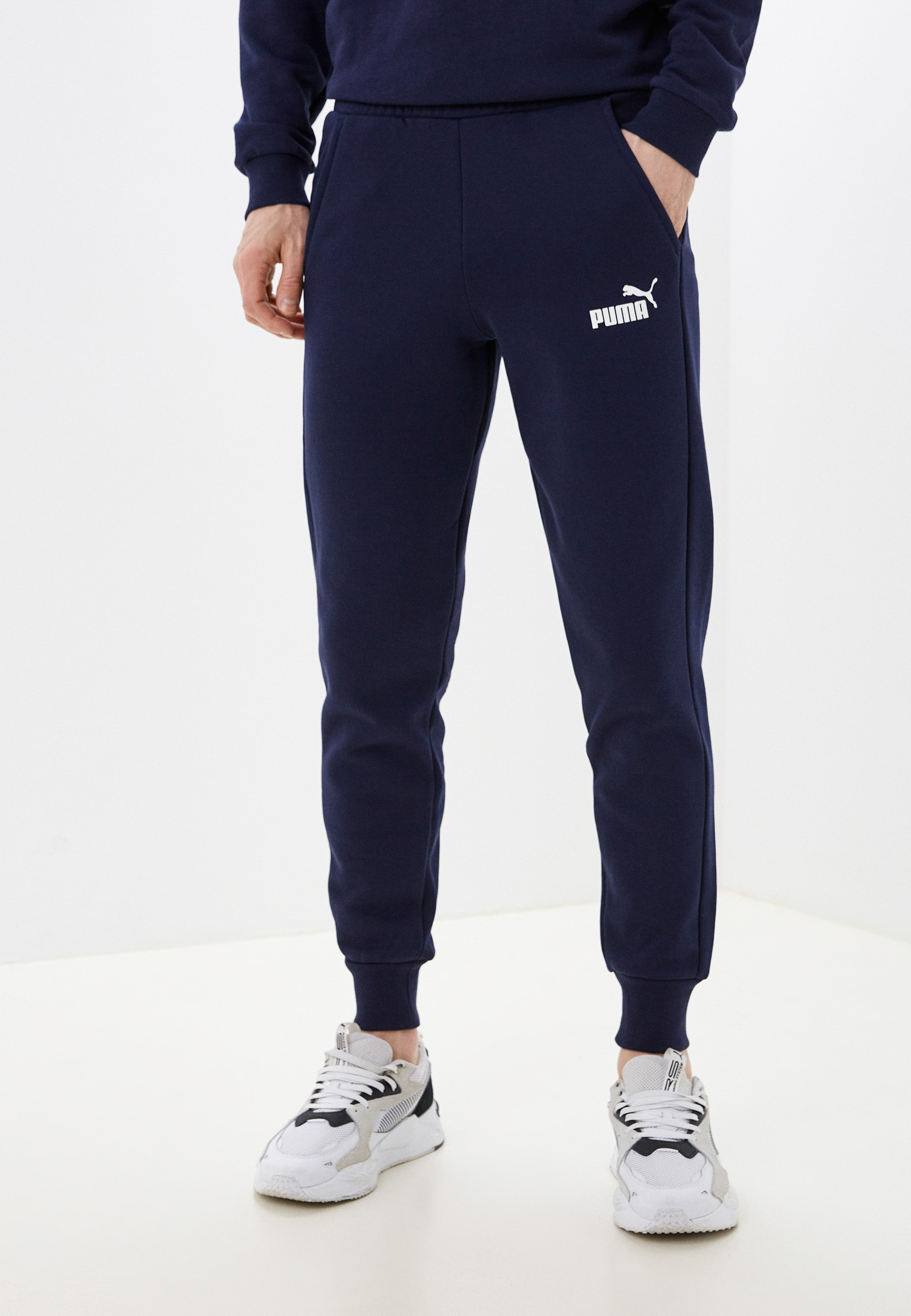 Брюки спортивные PUMA ESS Logo Pants FL cl, цвет: синий, RTLAAR563401 ...