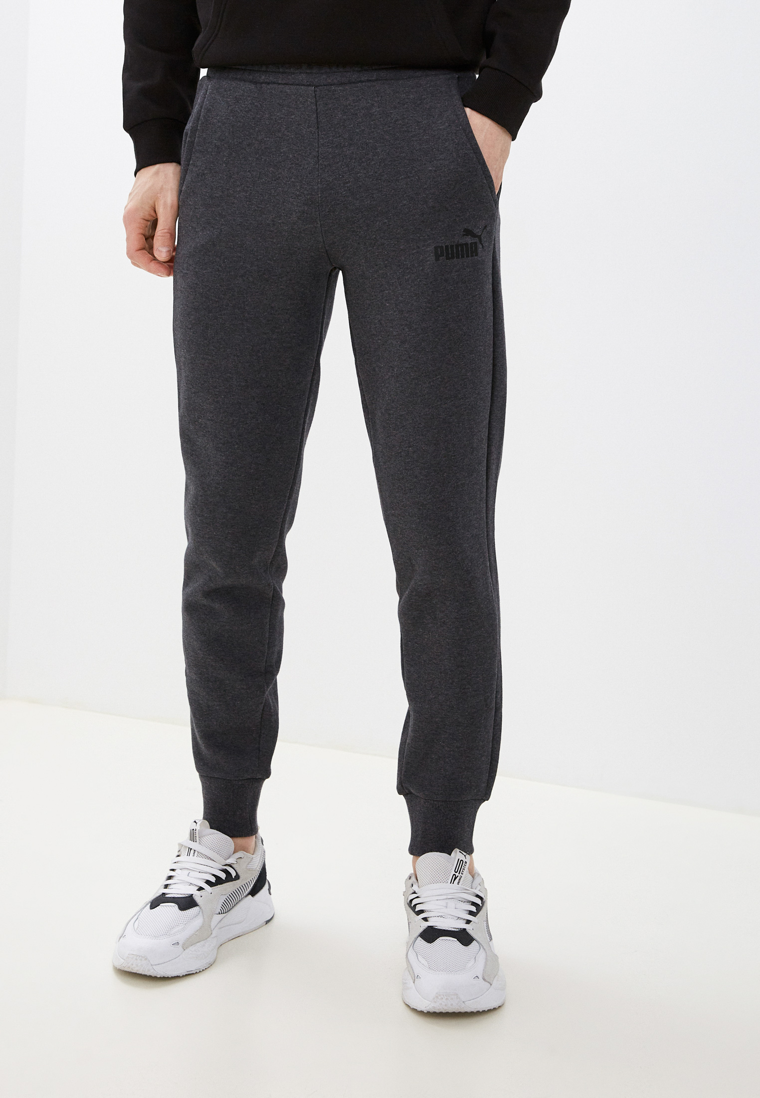 Брюки спортивные PUMA ESS Logo Pants FL cl, цвет: серый, RTLACH551901 ...