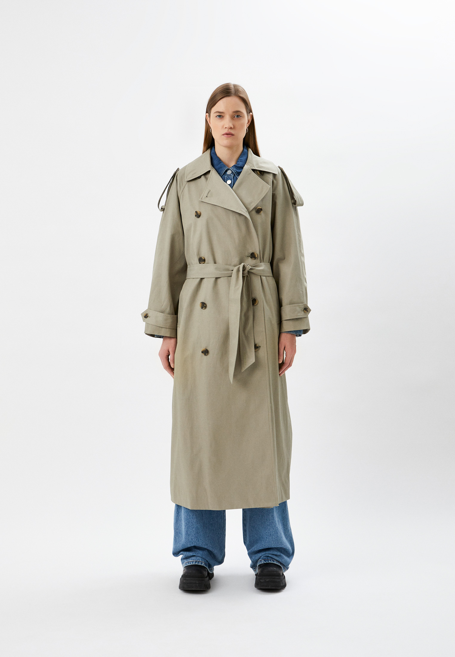 Тренч Calvin Klein, цвет: бежевый, RTLACH818601 — купить в интернет ...