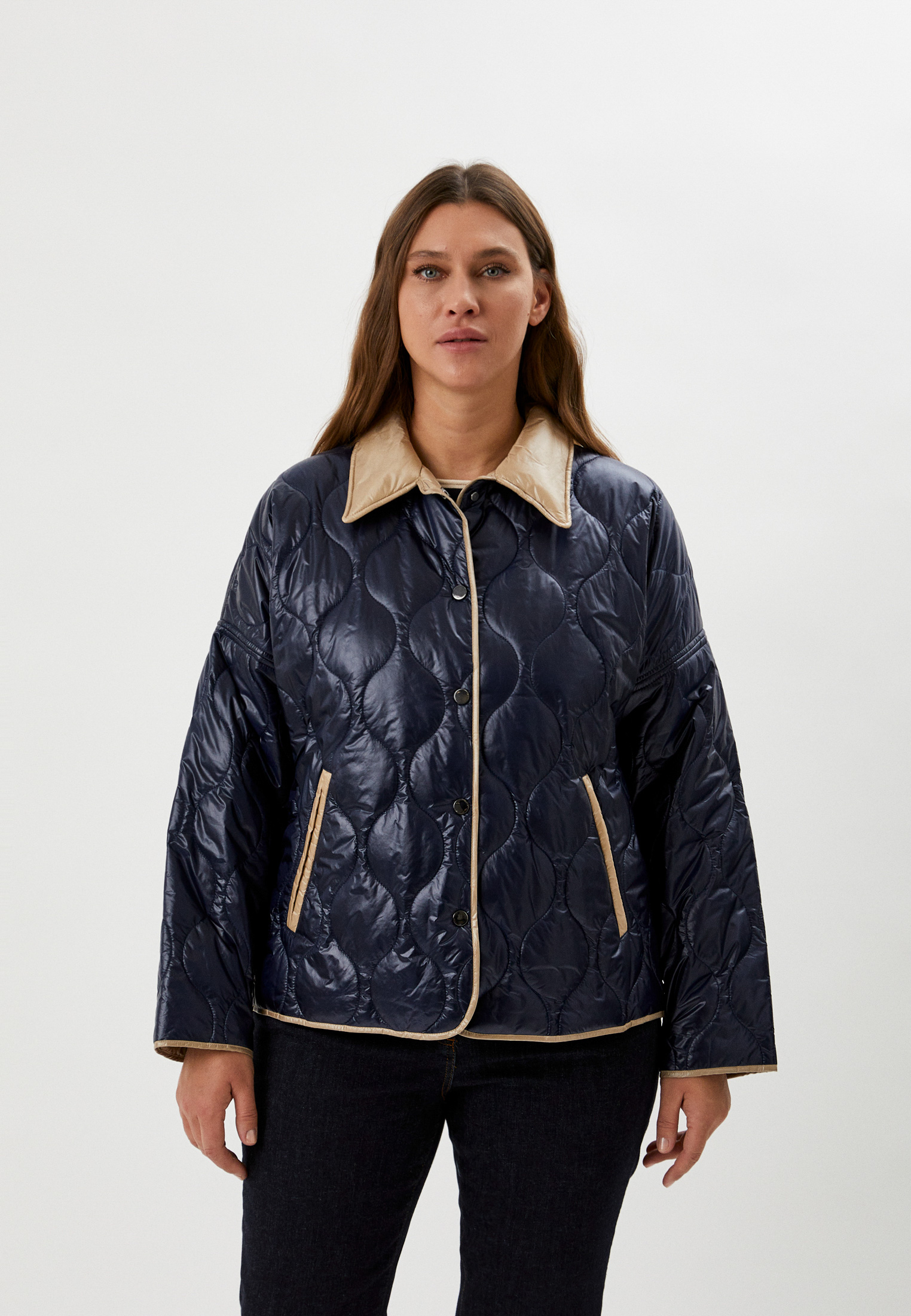 Куртка стеганая Elena Miro, цвет: синий, RTLACH846101 — купить в ...