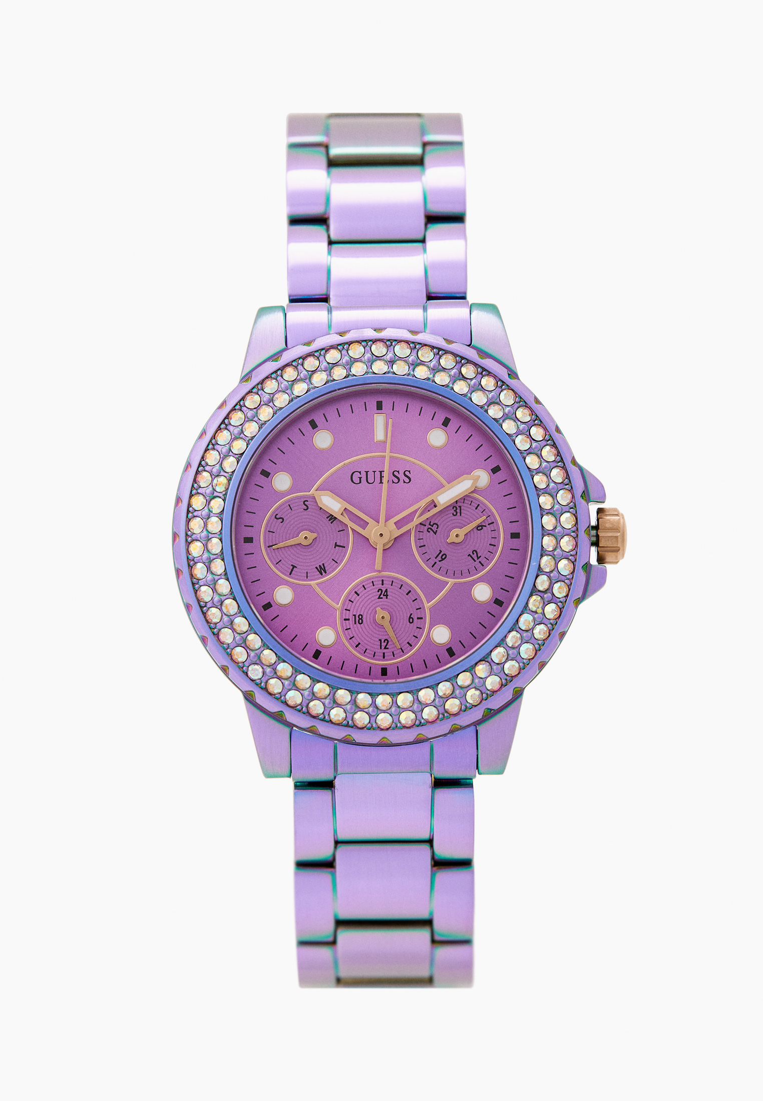 Часы Guess GW0410L4, цвет: фиолетовый, RTLACI063201 — купить в интернет ...