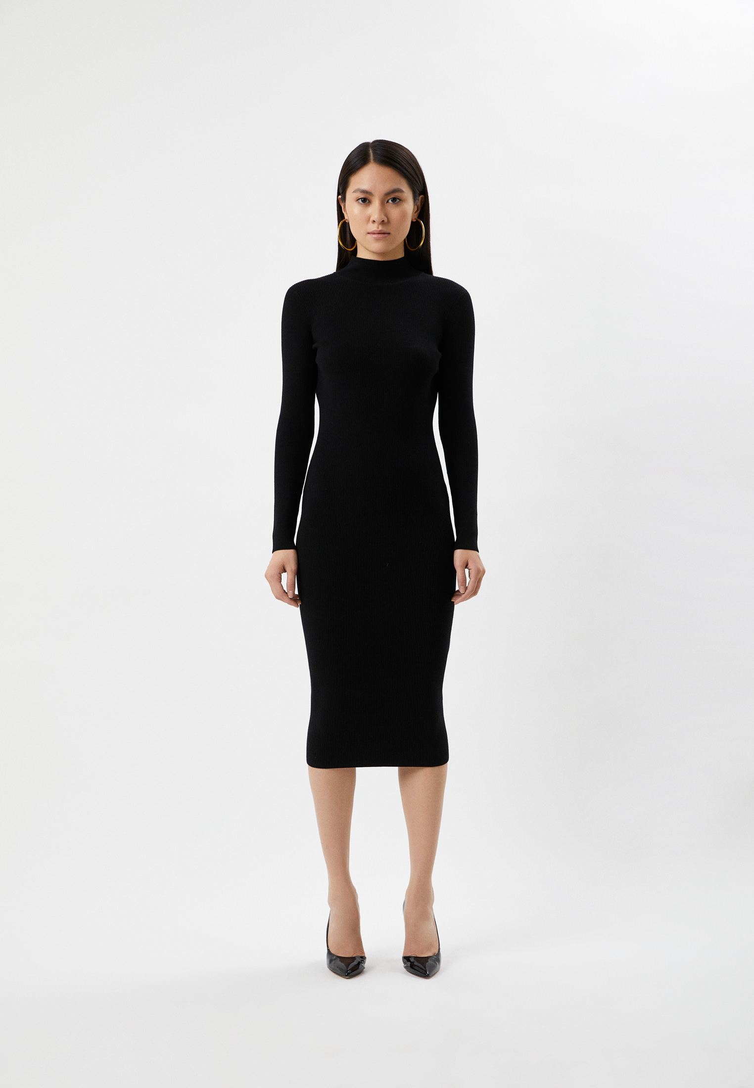 Платье Elisabetta Franchi, цвет: черный, RTLACI080701 — купить в ...