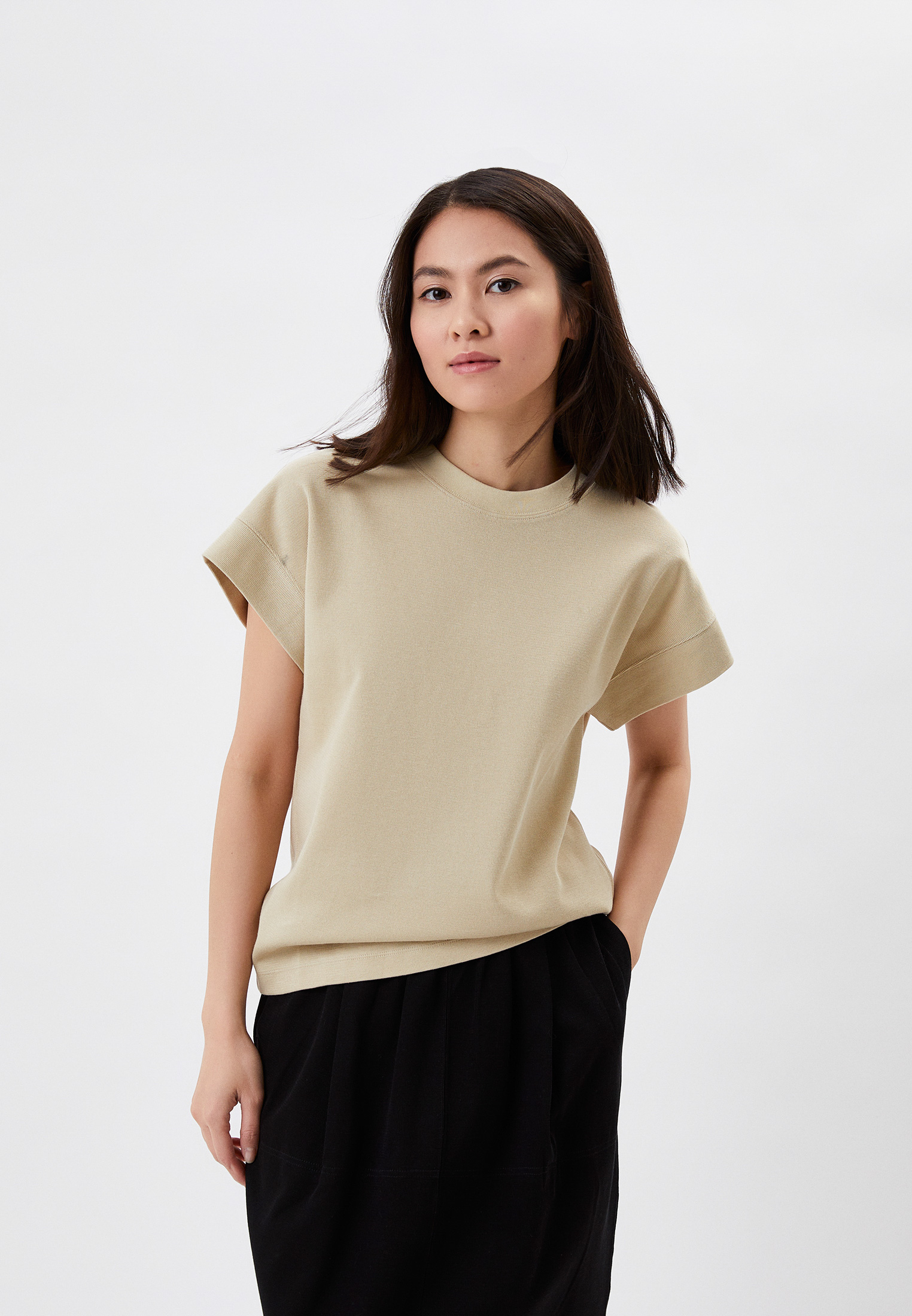 Футболка UNIQLO Uniqlo U, цвет: бежевый, RTLACI287401 — купить в ...