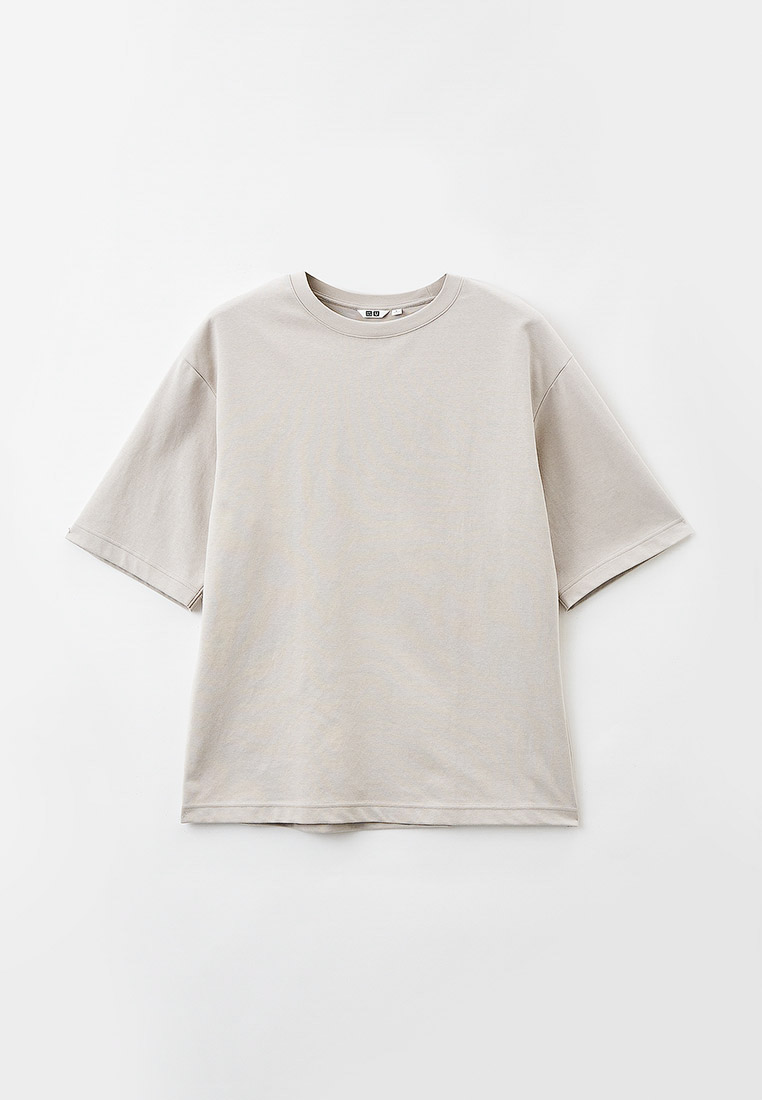 Футболка UNIQLO Uniqlo U AIRism с хлопком, цвет: серый, RTLACI291801 ...