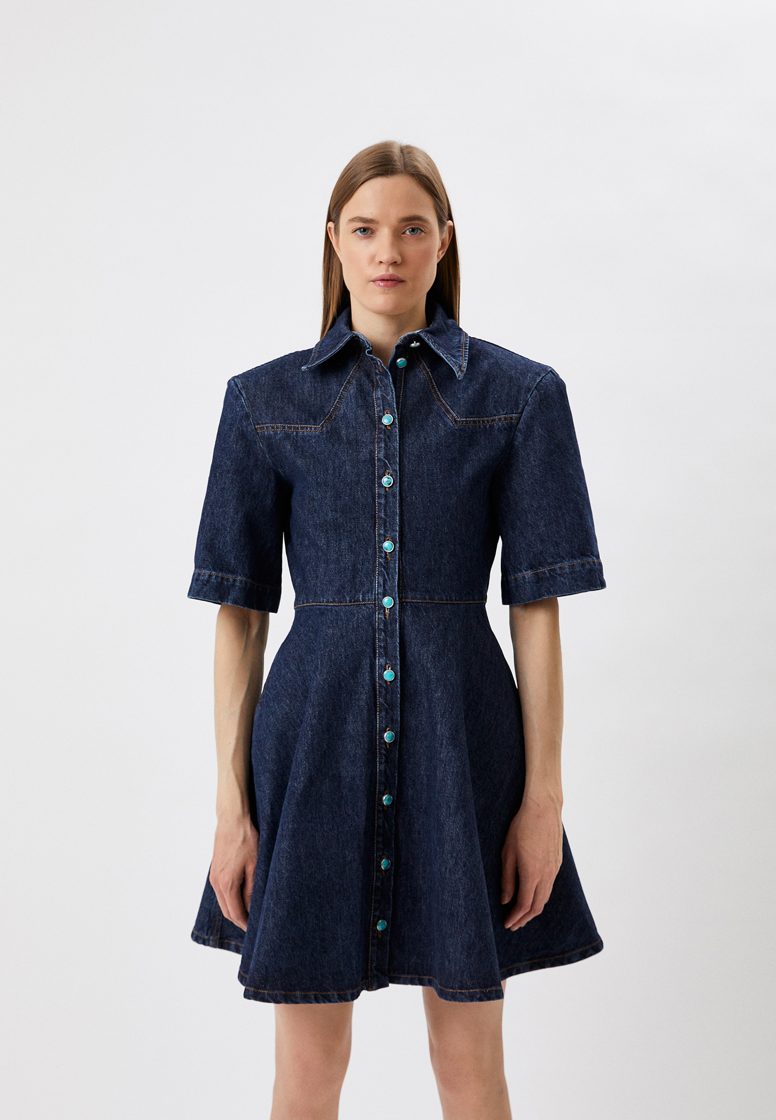 Платье джинсовое Sportmax PANARO, цвет: синий, RTLACI344701 — купить в ...