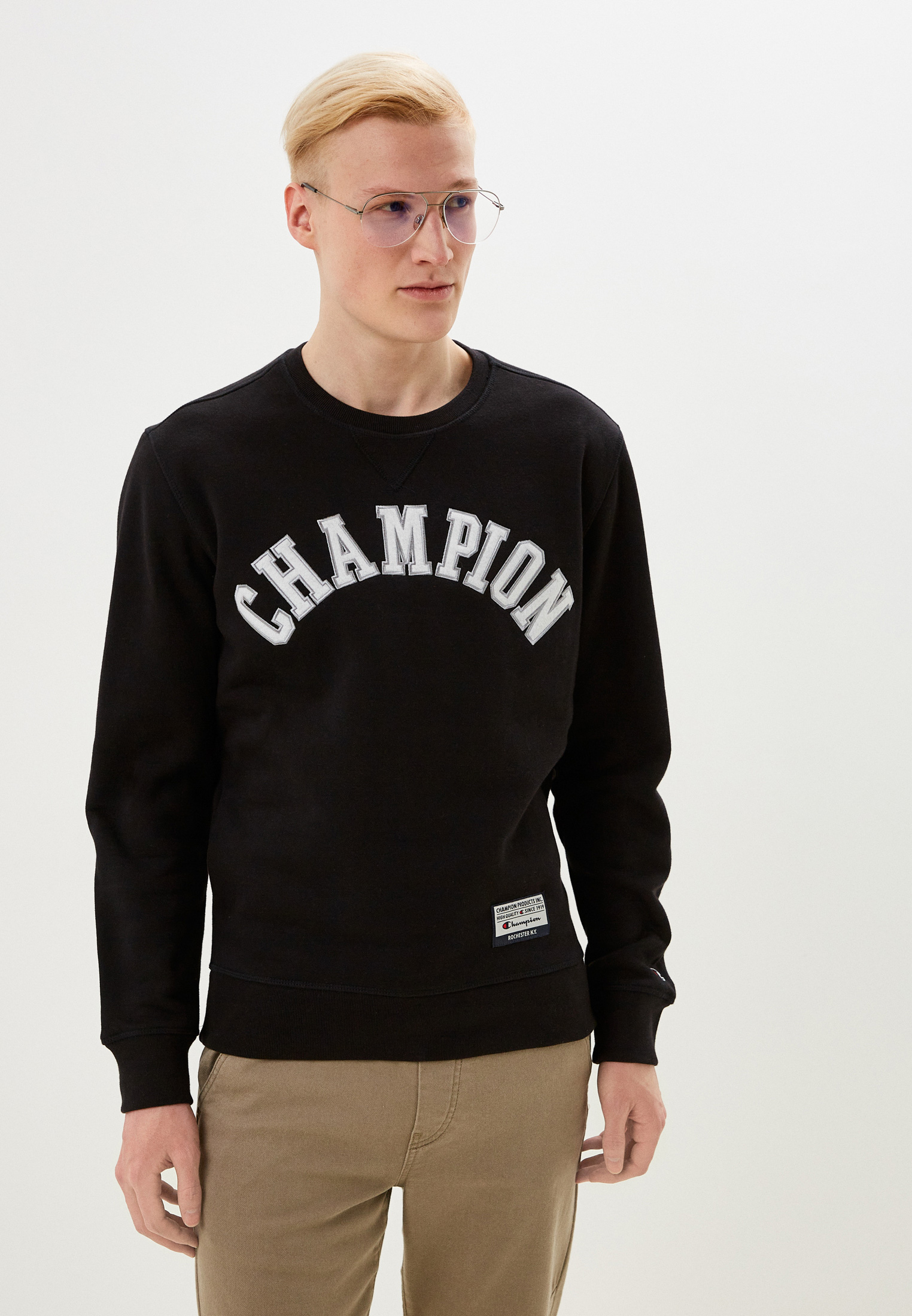 Свитшот Champion, цвет: черный, RTLACI643901 — купить в интернет ...