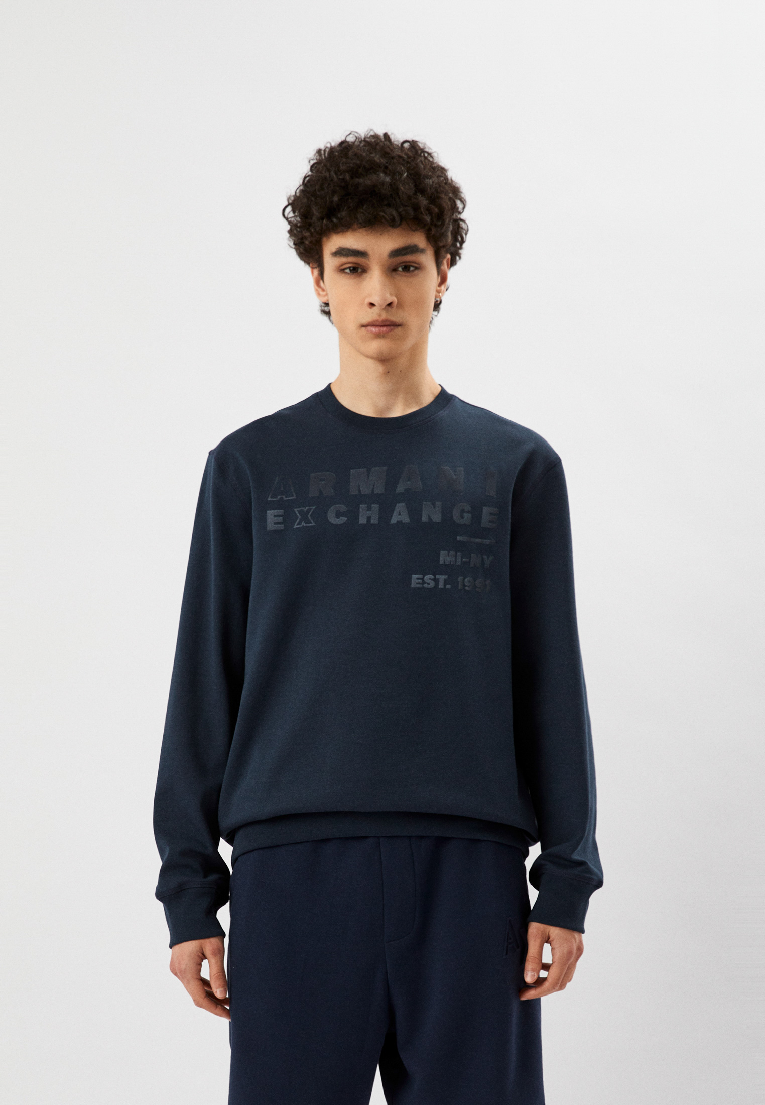 Свитшот Armani Exchange, цвет: синий, RTLACI893801 — купить в интернет ...