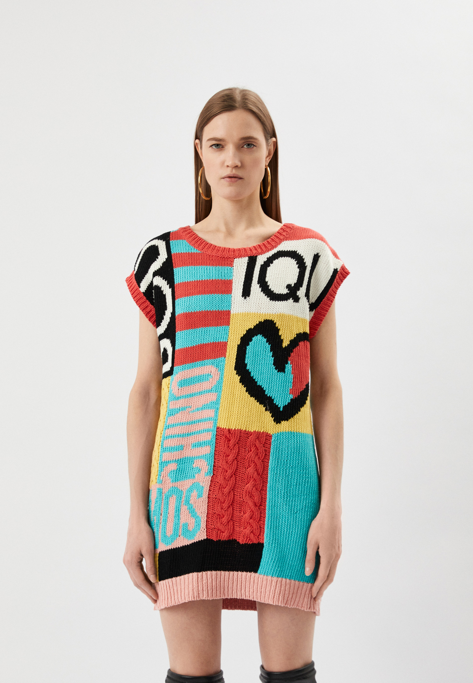 Платье Moschino, цвет: мультиколор, RTLACJ415201 — купить в интернет ...