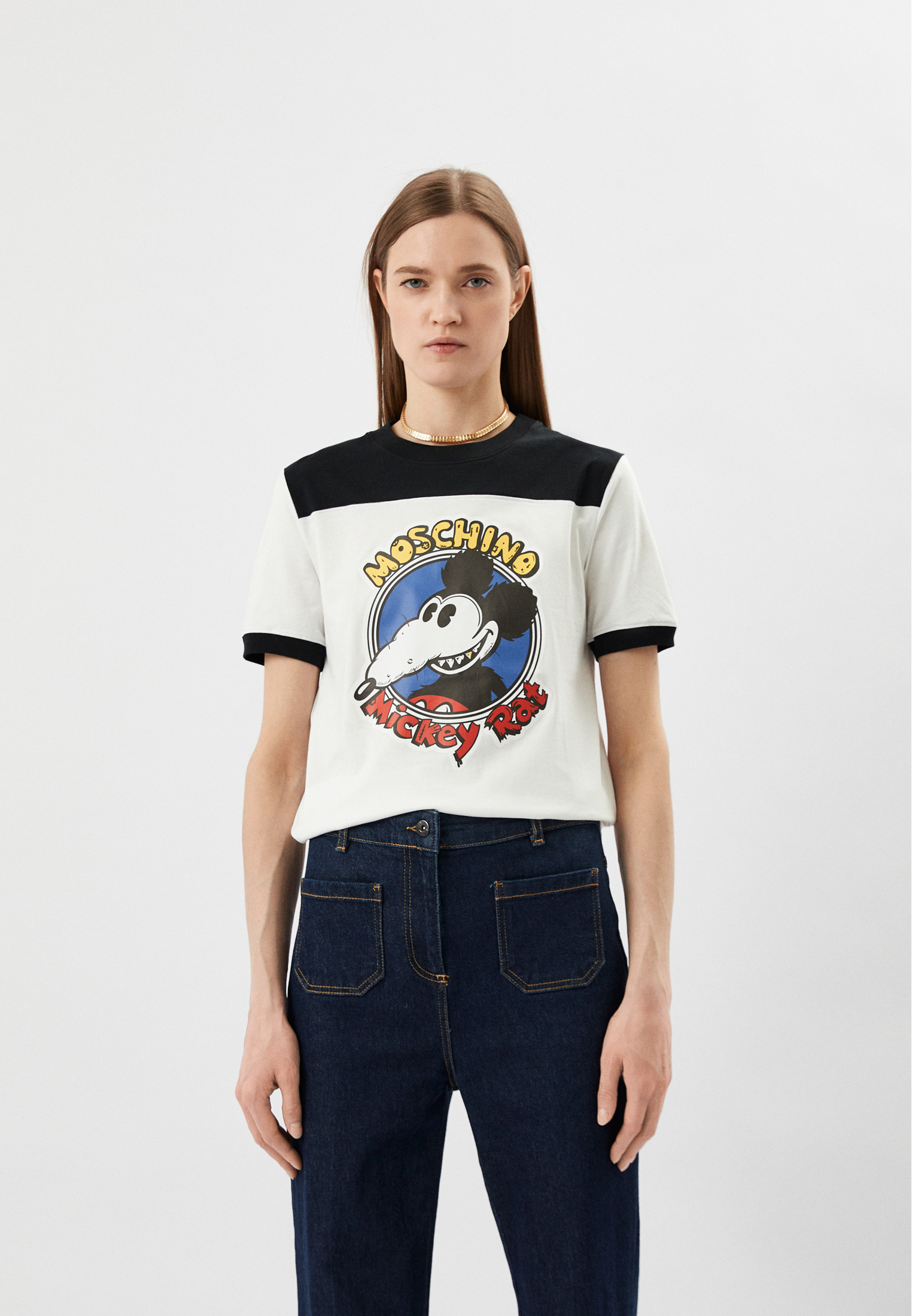 Футболка Moschino, цвет: белый, RTLACJ415701 — купить в интернет ...