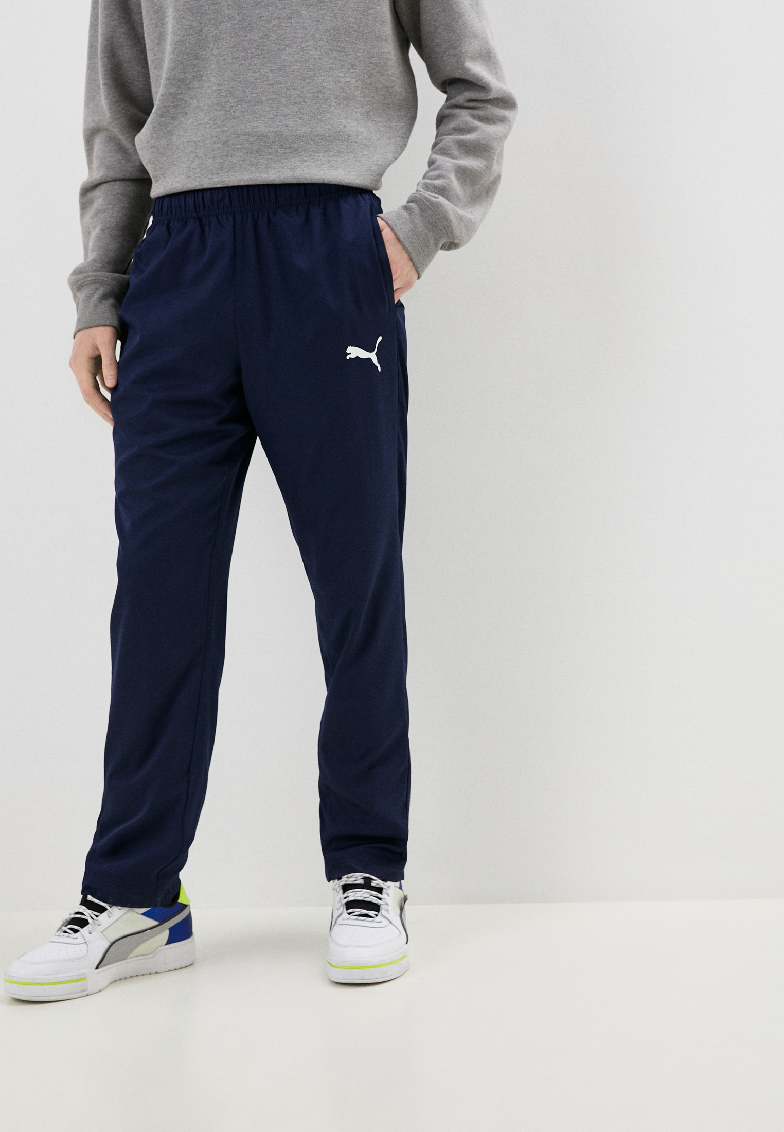 Брюки спортивные PUMA ACTIVE Woven Pants op SRL Peacoat, цвет: синий ...
