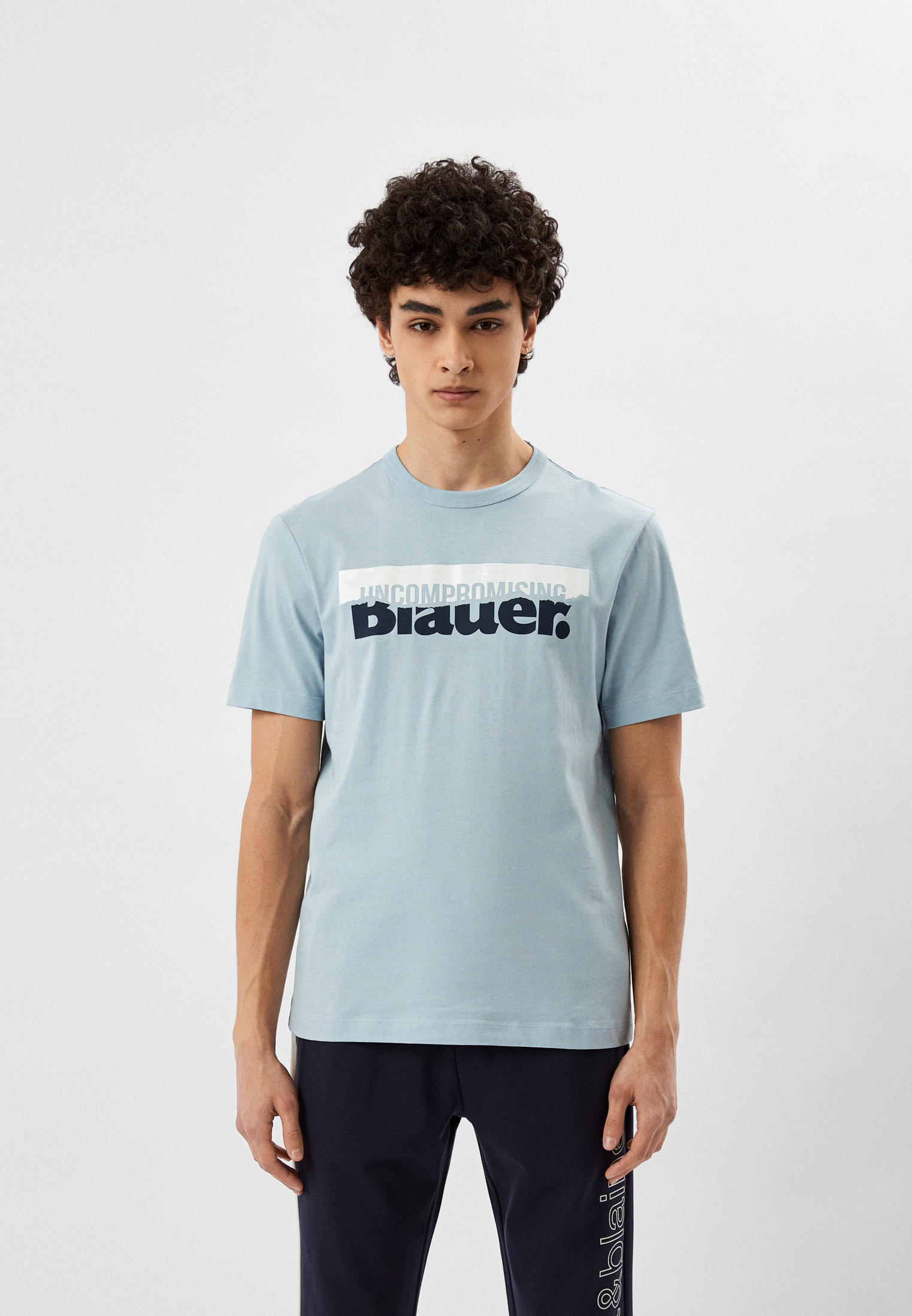 Футболка Blauer USA, цвет: голубой, RTLACJ963601 — купить в интернет ...