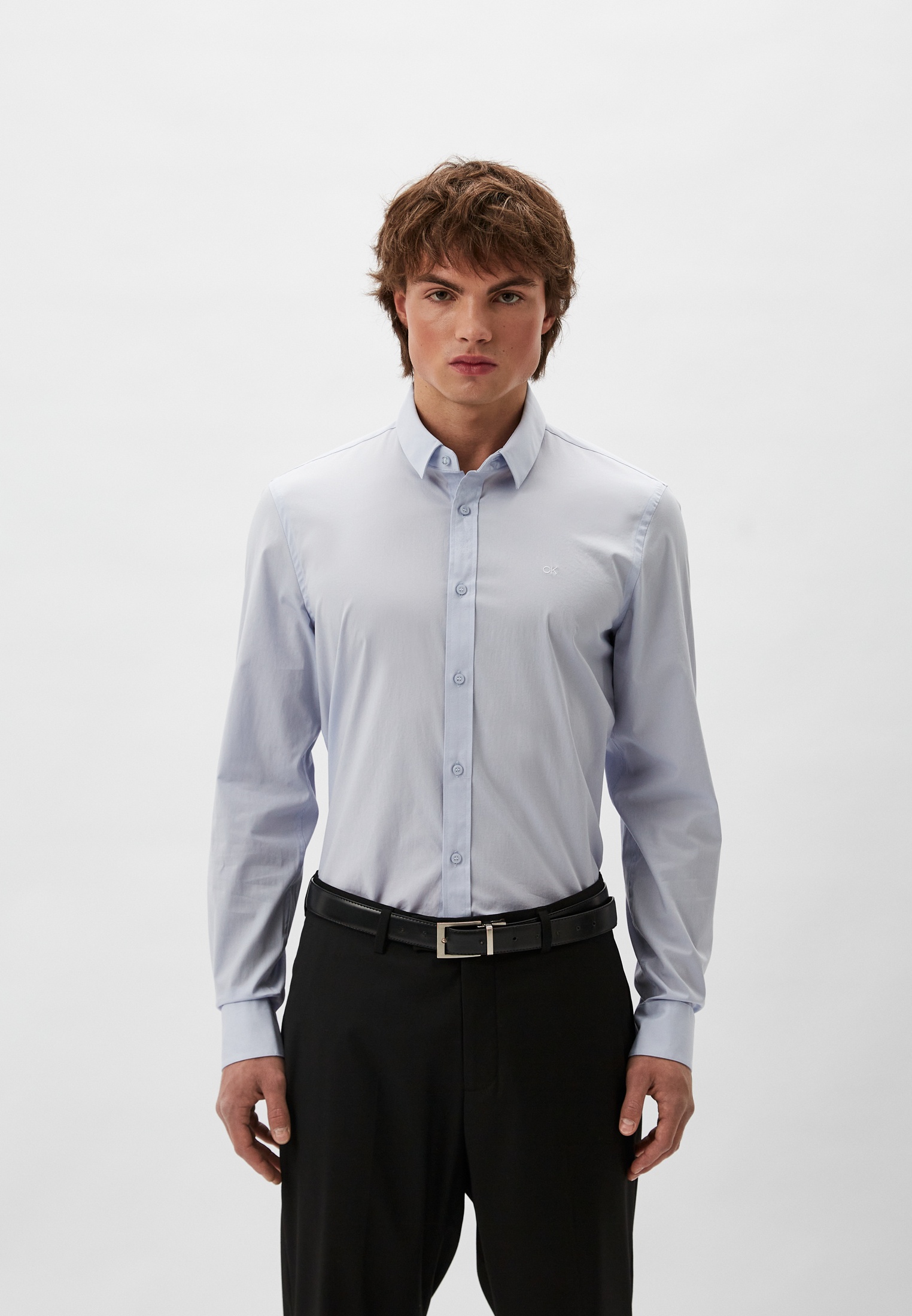 Рубашка Calvin Klein, цвет: голубой, RTLACK195903 — купить в интернет ...