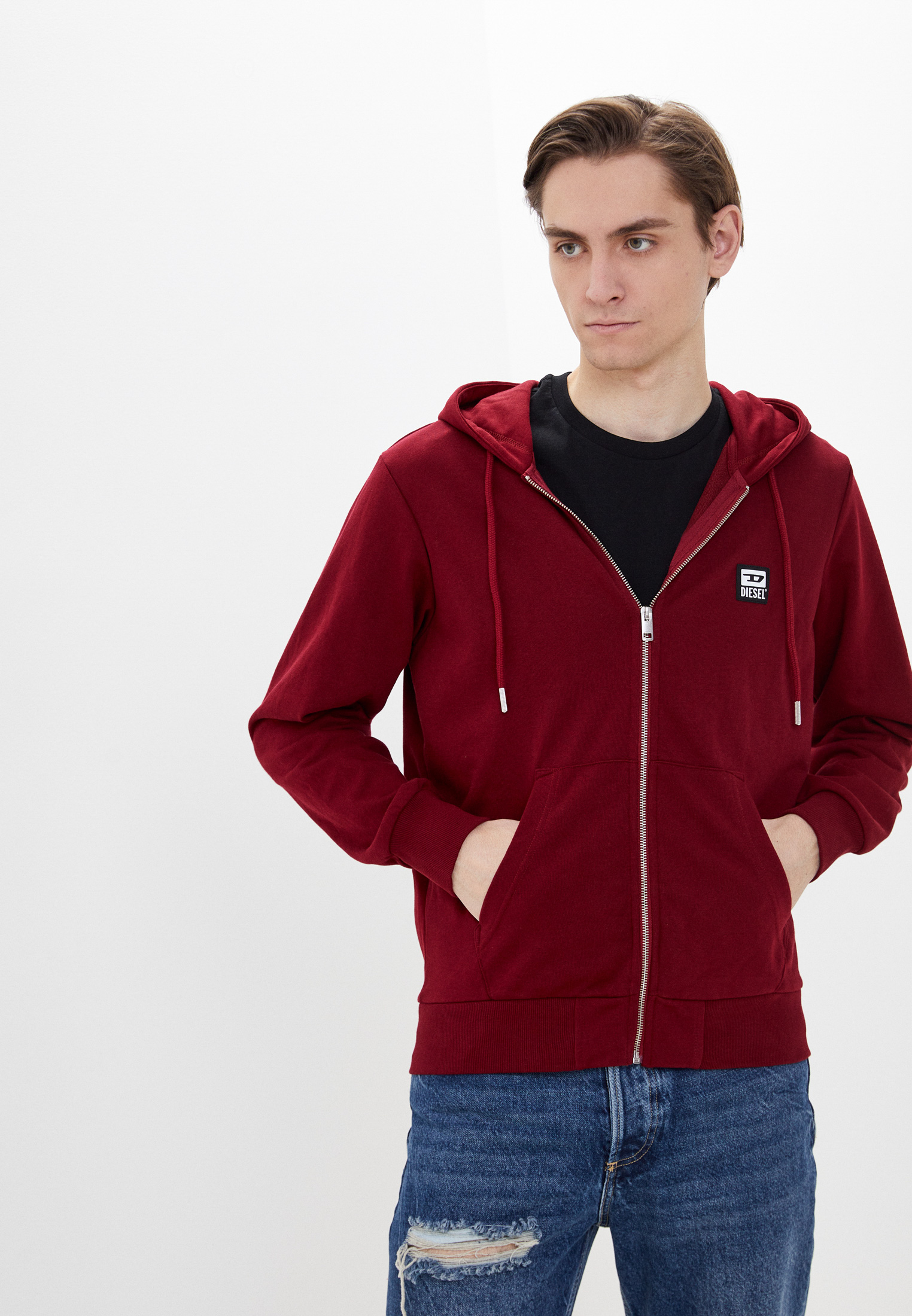 Толстовка Diesel, цвет: бордовый, RTLACK213701 — купить в интернет ...