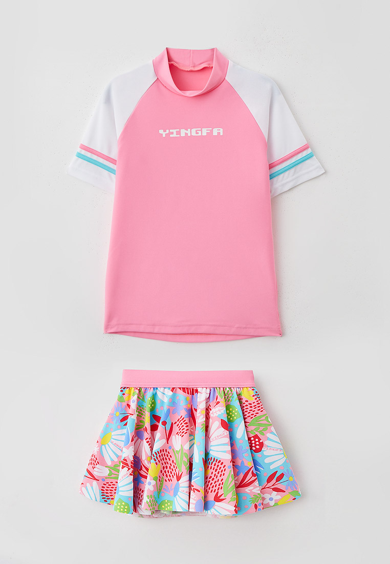 Купальник Yingfa Yingfa Girl's Two-Piece Swimwear, цвет: розовый ...