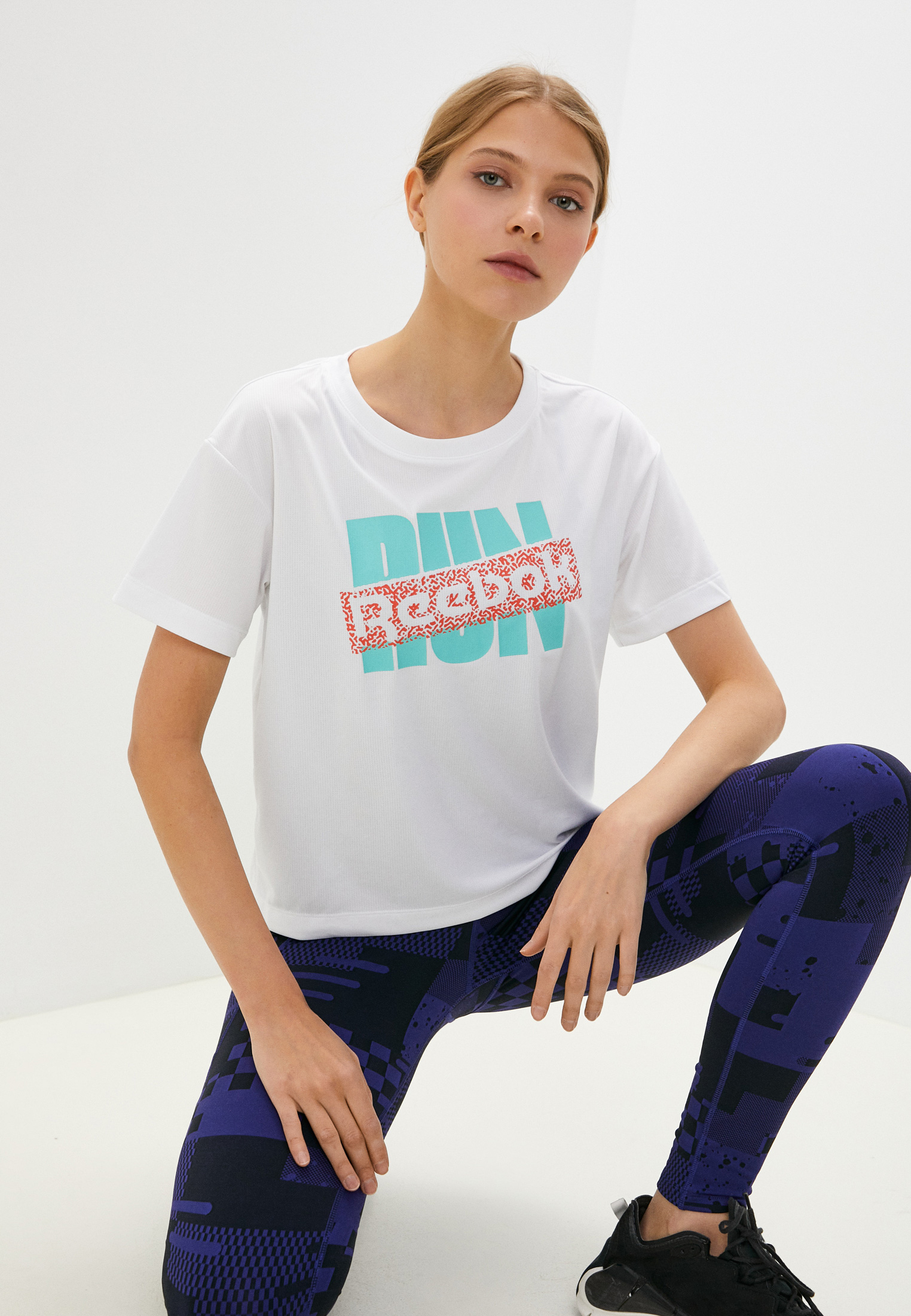 Футболка спортивная Reebok, цвет: белый, RTLACK368601 — купить в ...