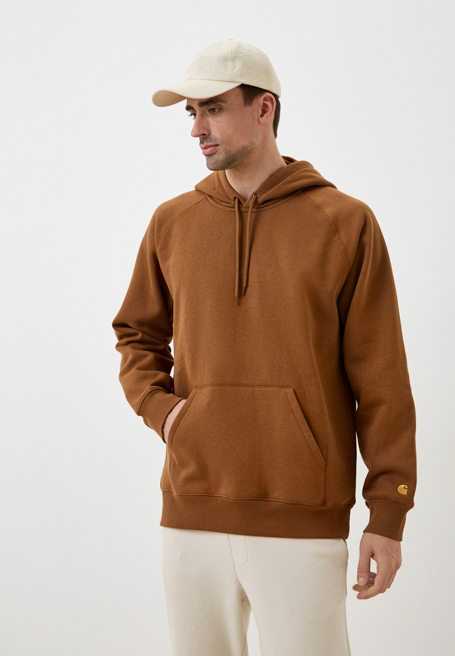 Худи Carhartt WIP, цвет: коричневый, RTLACK406401 — купить в интернет ...