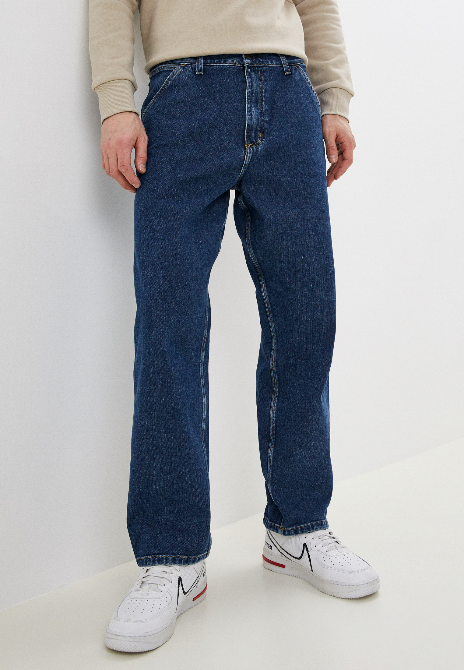 Джинсы Carhartt WIP Single Knee, цвет: синий, RTLACK413601 — купить в ...