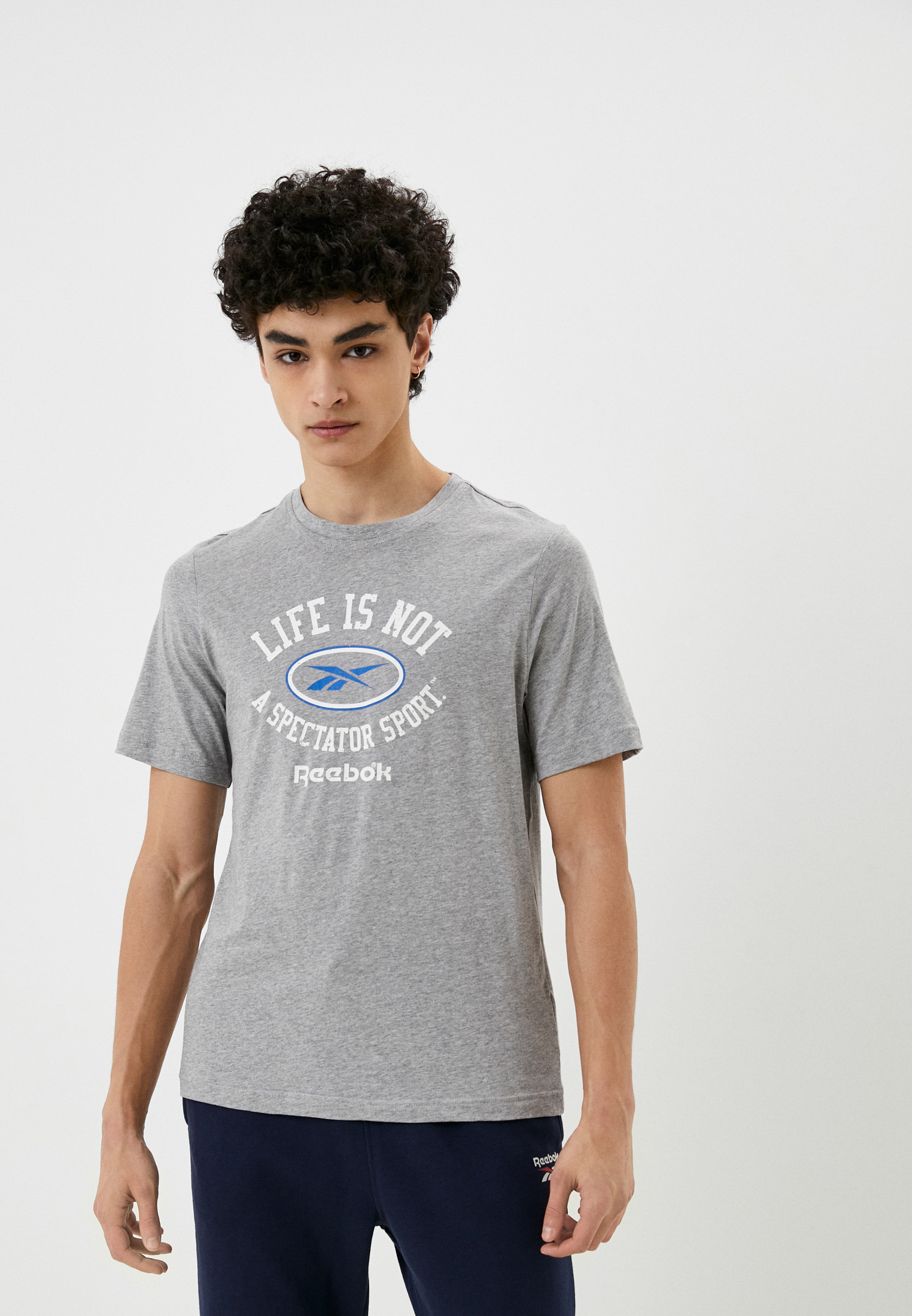 Футболка Reebok GS NOT SPECTATOR SPORT SS, цвет: серый, RTLACK473101 ...