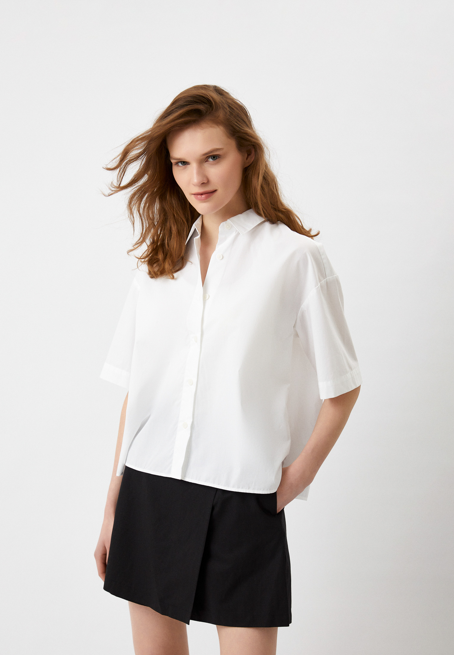 Рубашка UNIQLO из хлопка, цвет: белый, RTLACK508201 — купить в интернет ...