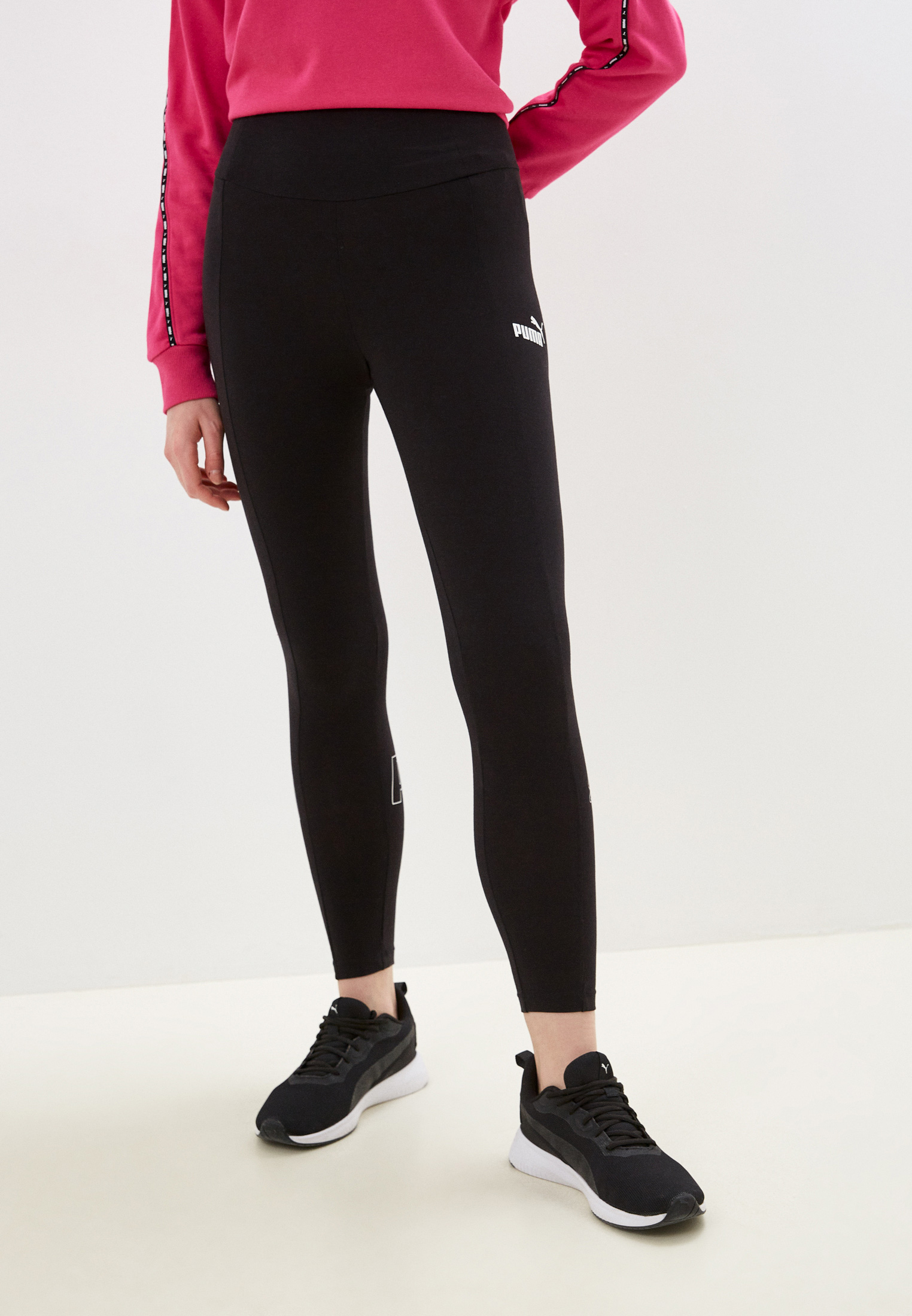 Леггинсы PUMA PUMA POWER Colorblock 7/8 High-Waist Leg, цвет: черный ...