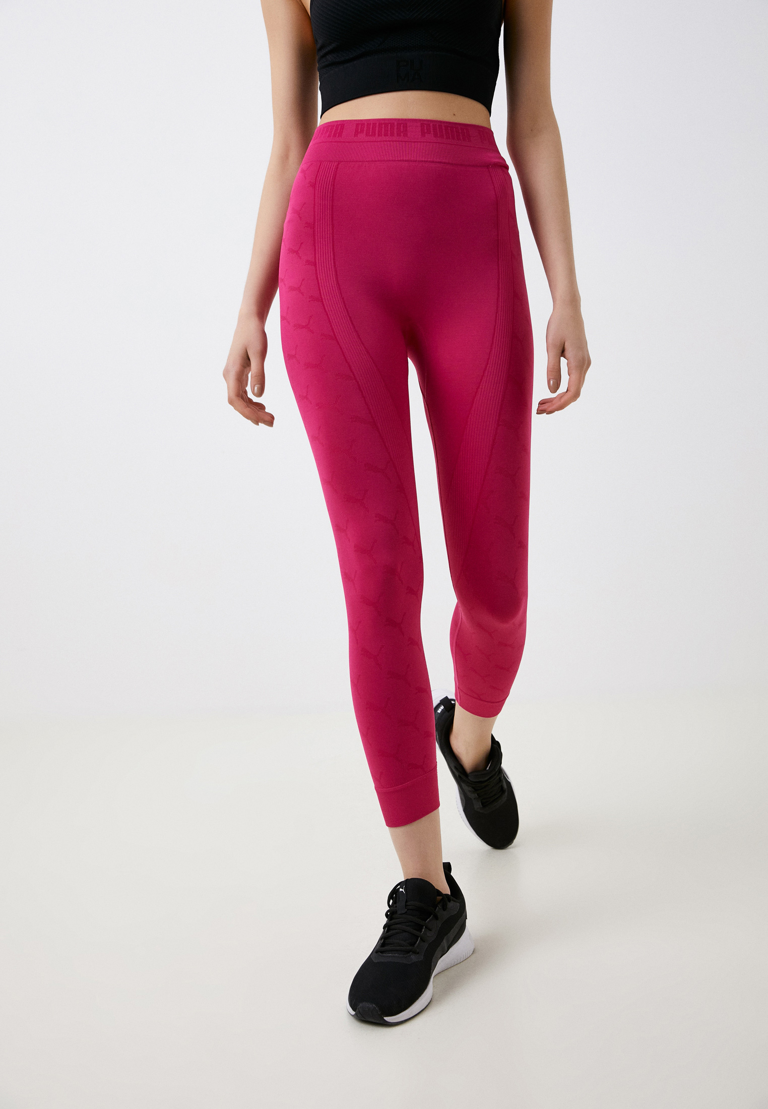 Тайтсы PUMA EVOKNIT 7/8 High-Waist Tights Orchid Sha, цвет: фуксия ...