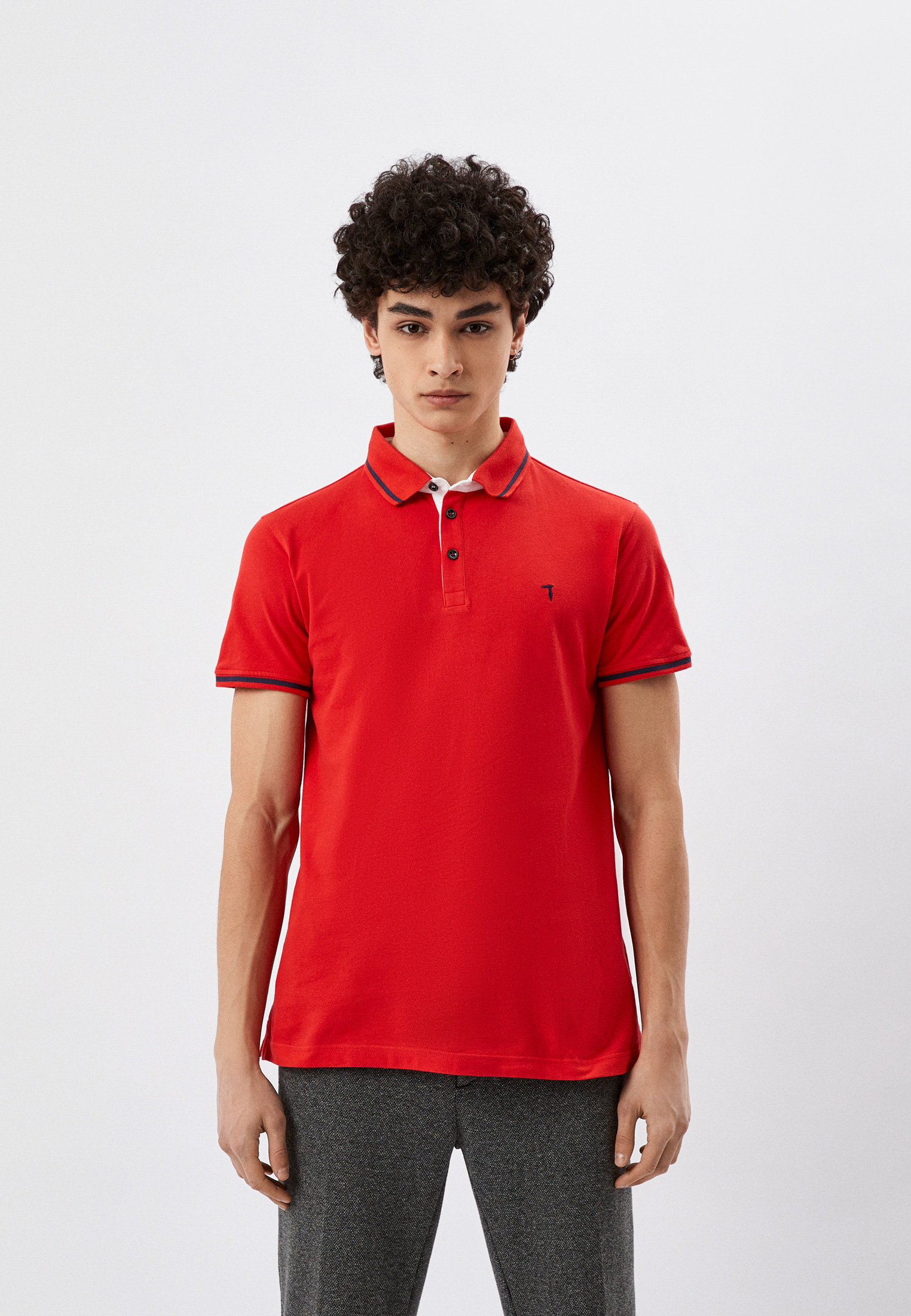 Поло Trussardi Jeans, цвет: красный, RTLACL230001 — купить в интернет ...