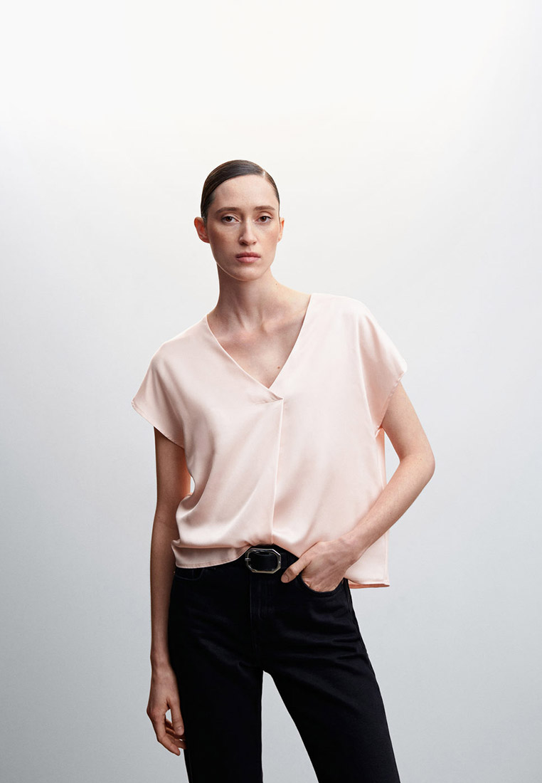 Блуза Mango BILI, цвет: розовый, RTLACL318001 — купить в интернет ...