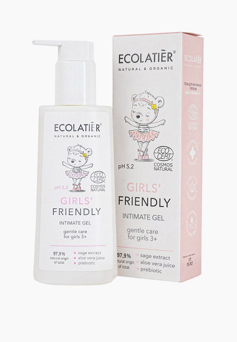 Средство для интимной гигиены Ecolatier Girls' Friendly 3+ (Ecocert), 150 мл, цвет: прозрачный ...
