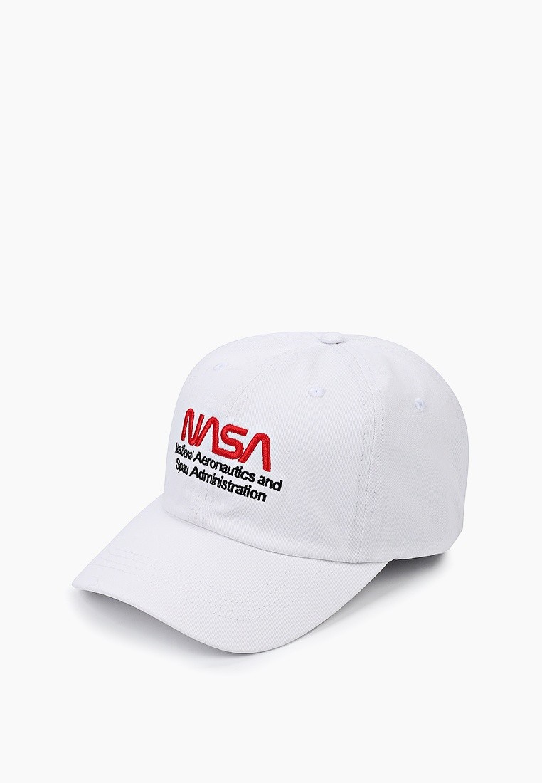Бейсболка Alpha Industries NASA WORM LOGO CAP, цвет: белый ...