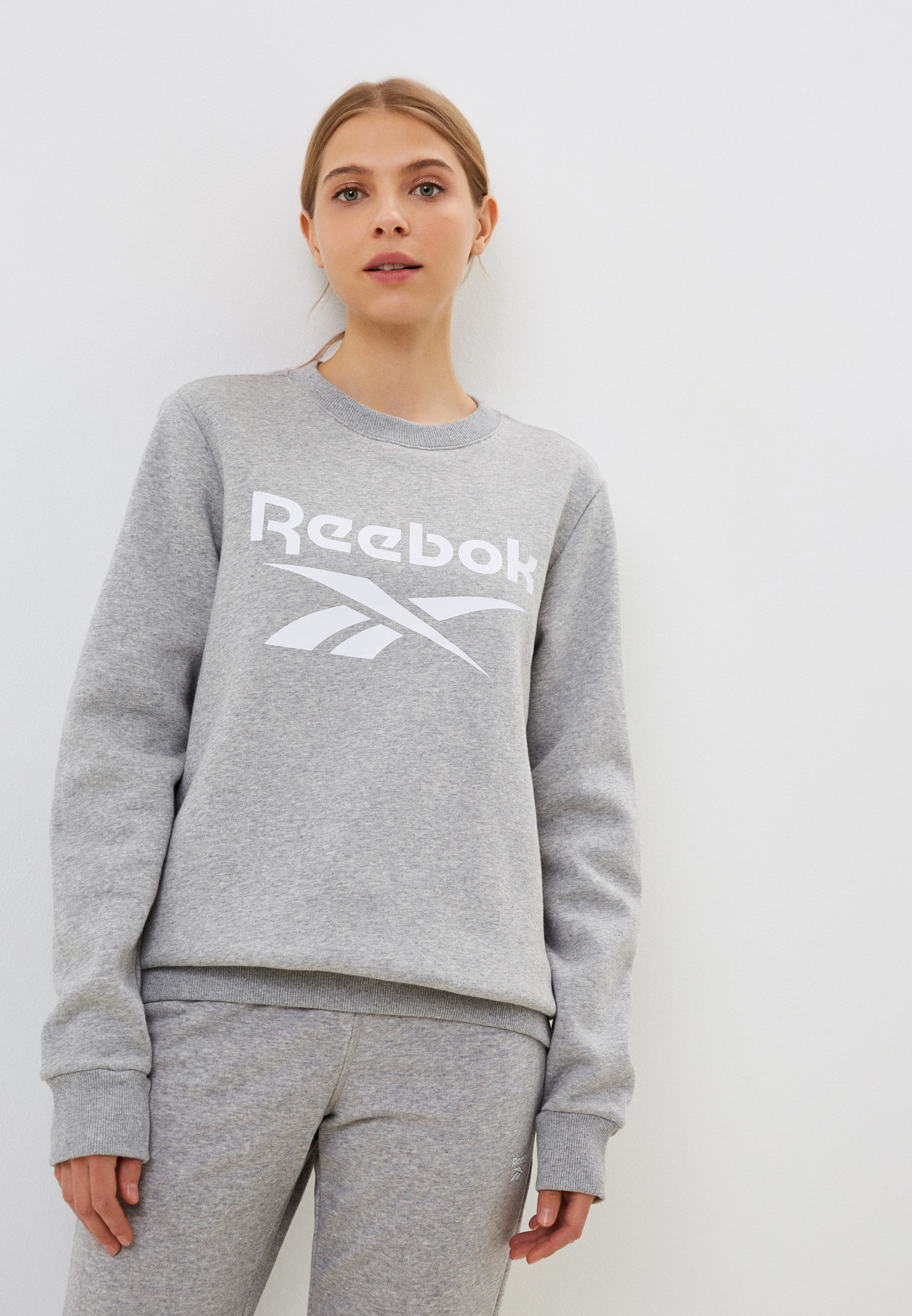 Свитшот Reebok RI BL FLEECE CREW, цвет: серый, RTLACL897501 — купить в ...