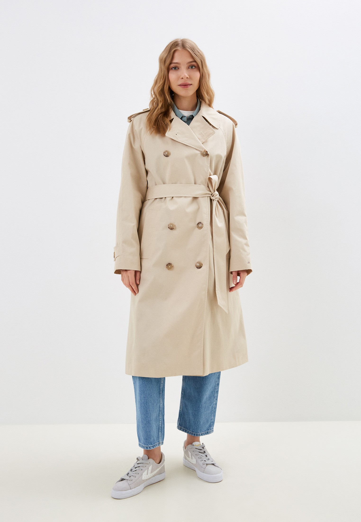 Плащ Tommy Hilfiger, цвет: бежевый, RTLACM071401 — купить в интернет ...