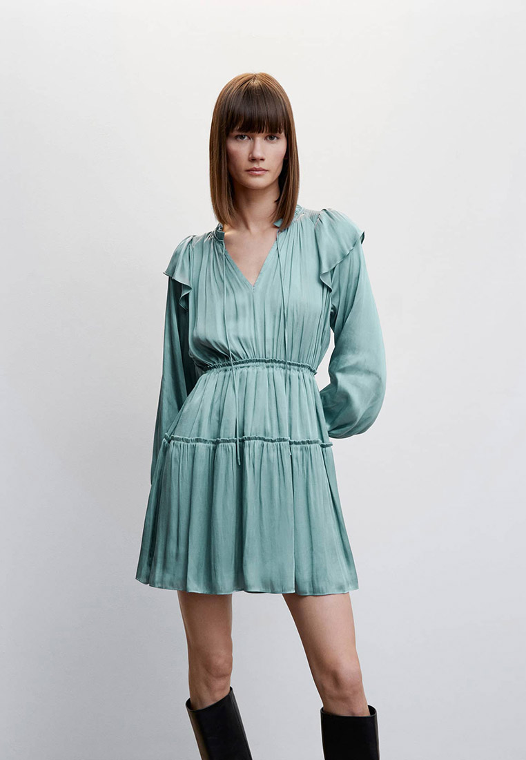 Платье Mango VERITA, цвет: бирюзовый, RTLACM770101 — купить в интернет ...
