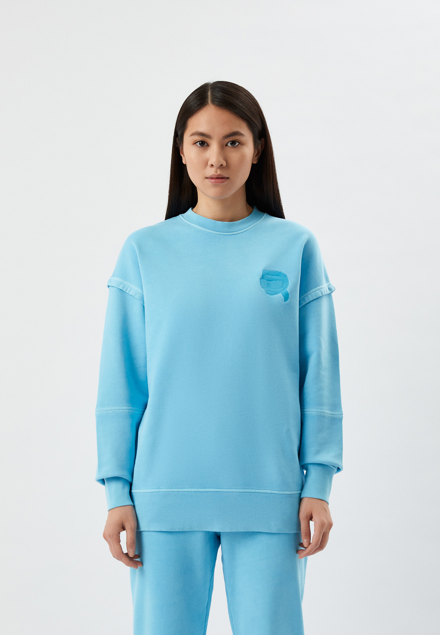 Свитшот Karl Lagerfeld IKONIK, цвет: голубой, RTLACM788101 — купить в ...