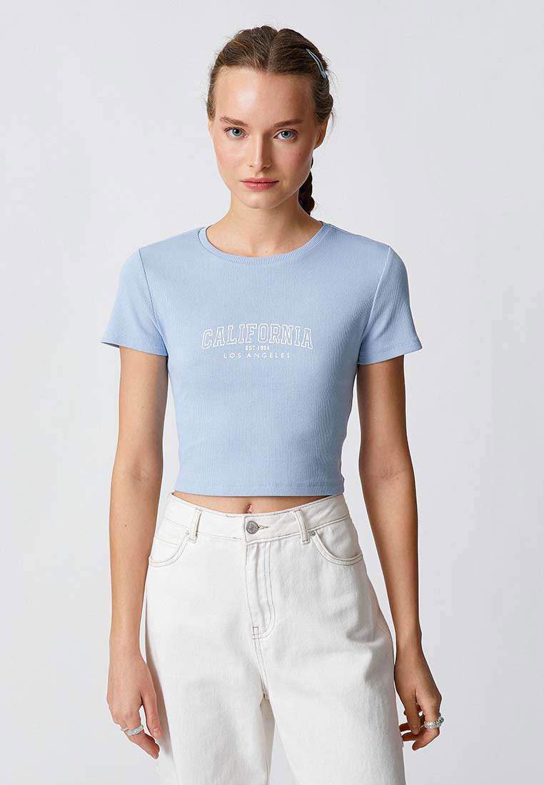 Футболка Koton, цвет: голубой, RTLACN444201 — купить в интернет ...
