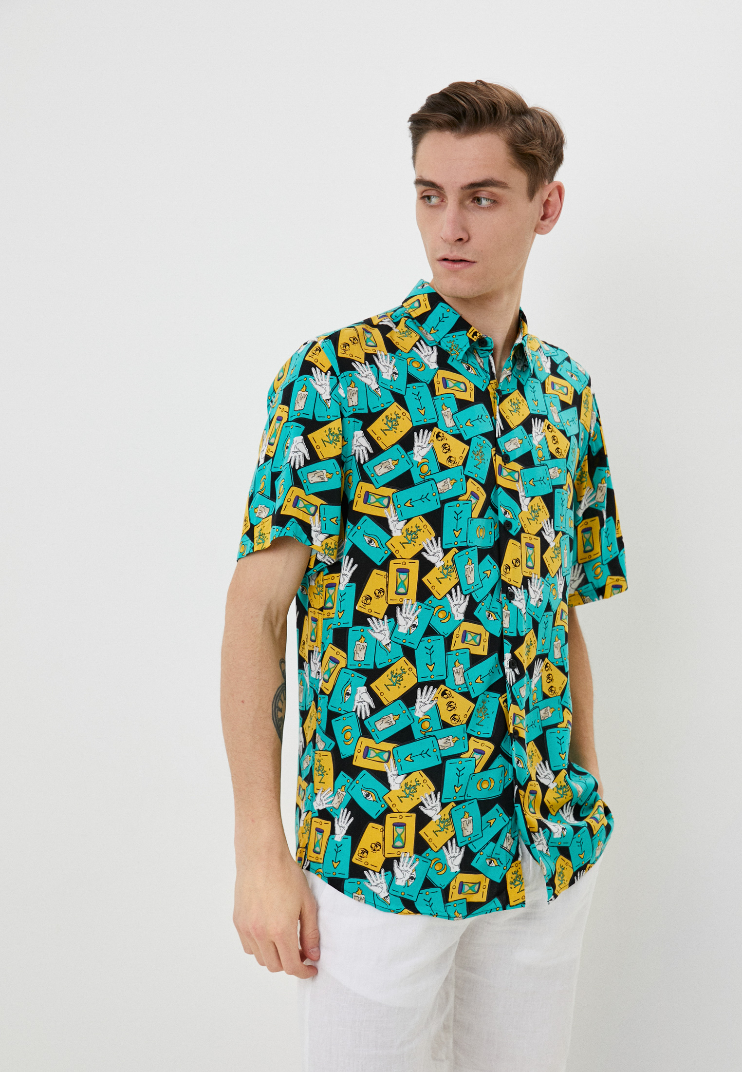 Рубашка Koton, цвет: бирюзовый, RTLACN489301 — купить в интернет ...