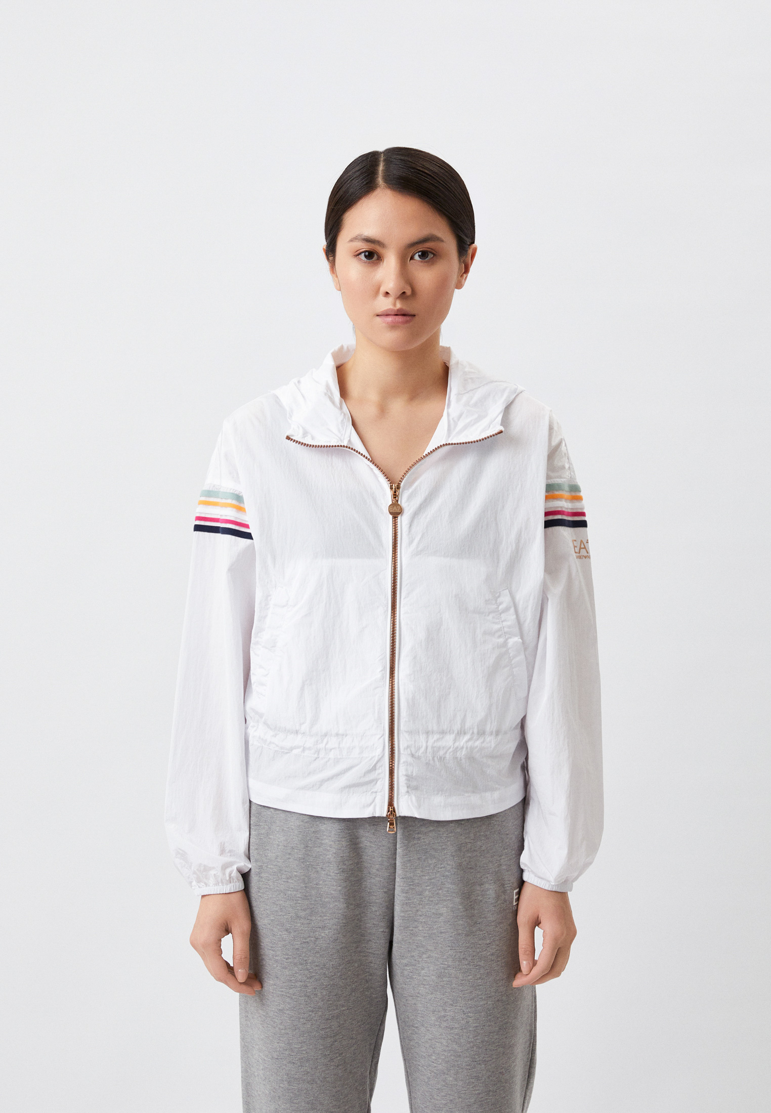 Ветровка EA7, цвет: белый, RTLACN568701 — купить в интернет-магазине Lamoda