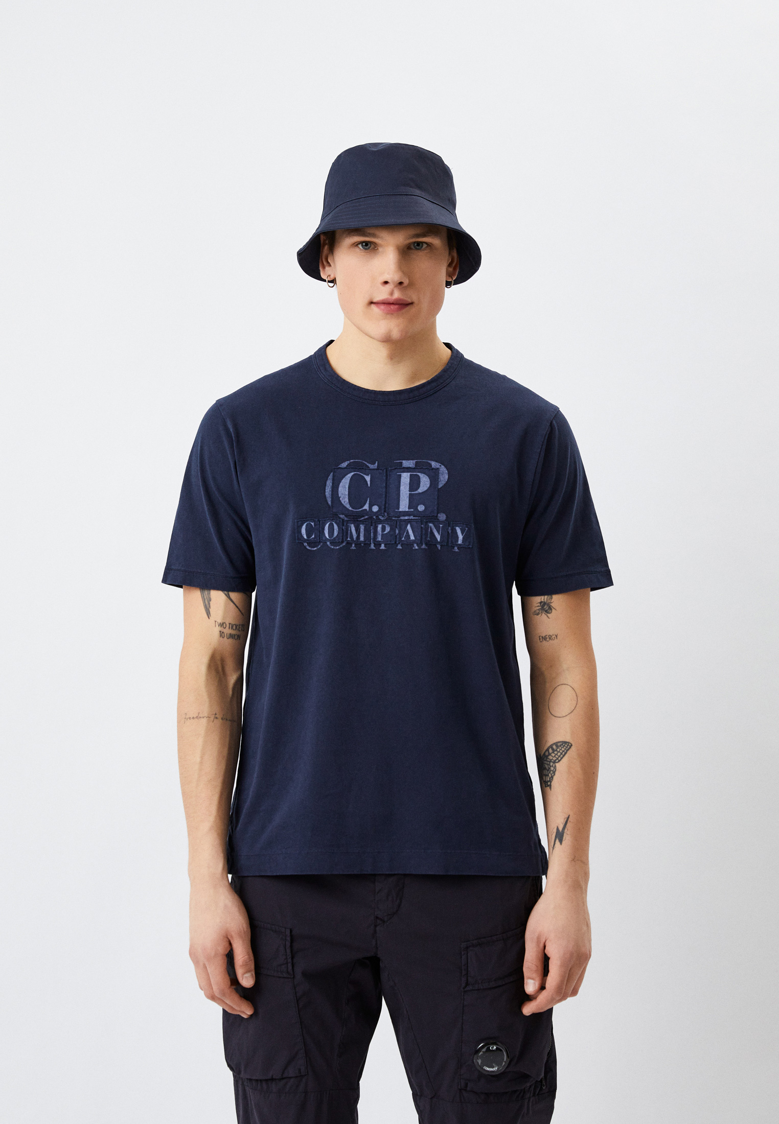 Футболка C.P. Company, цвет: синий, RTLACN766201 — купить в интернет ...
